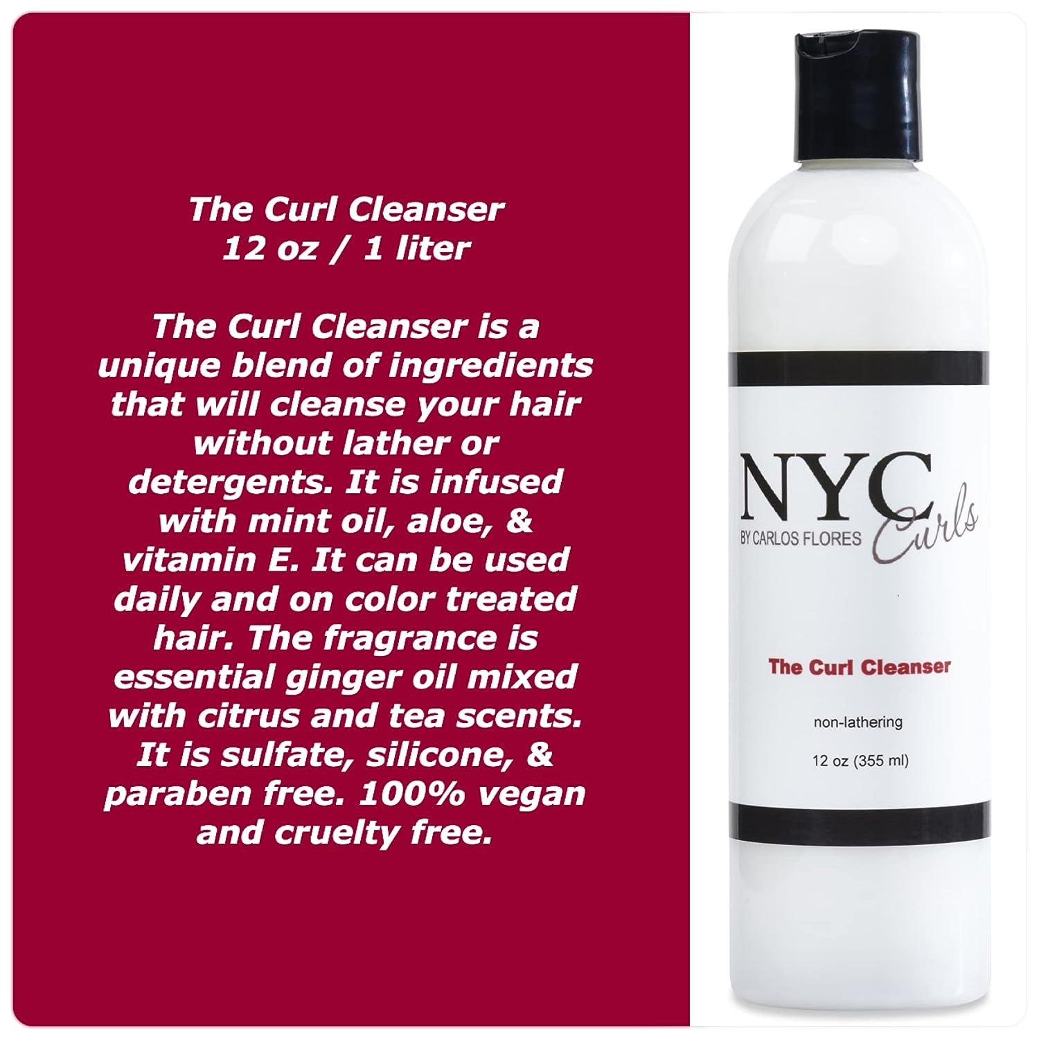 NYC Curls Curl Cleanser - Sulfate Free Shampoo for Curly, Coily, & Wavy Hair | Color Safe Vegan ...