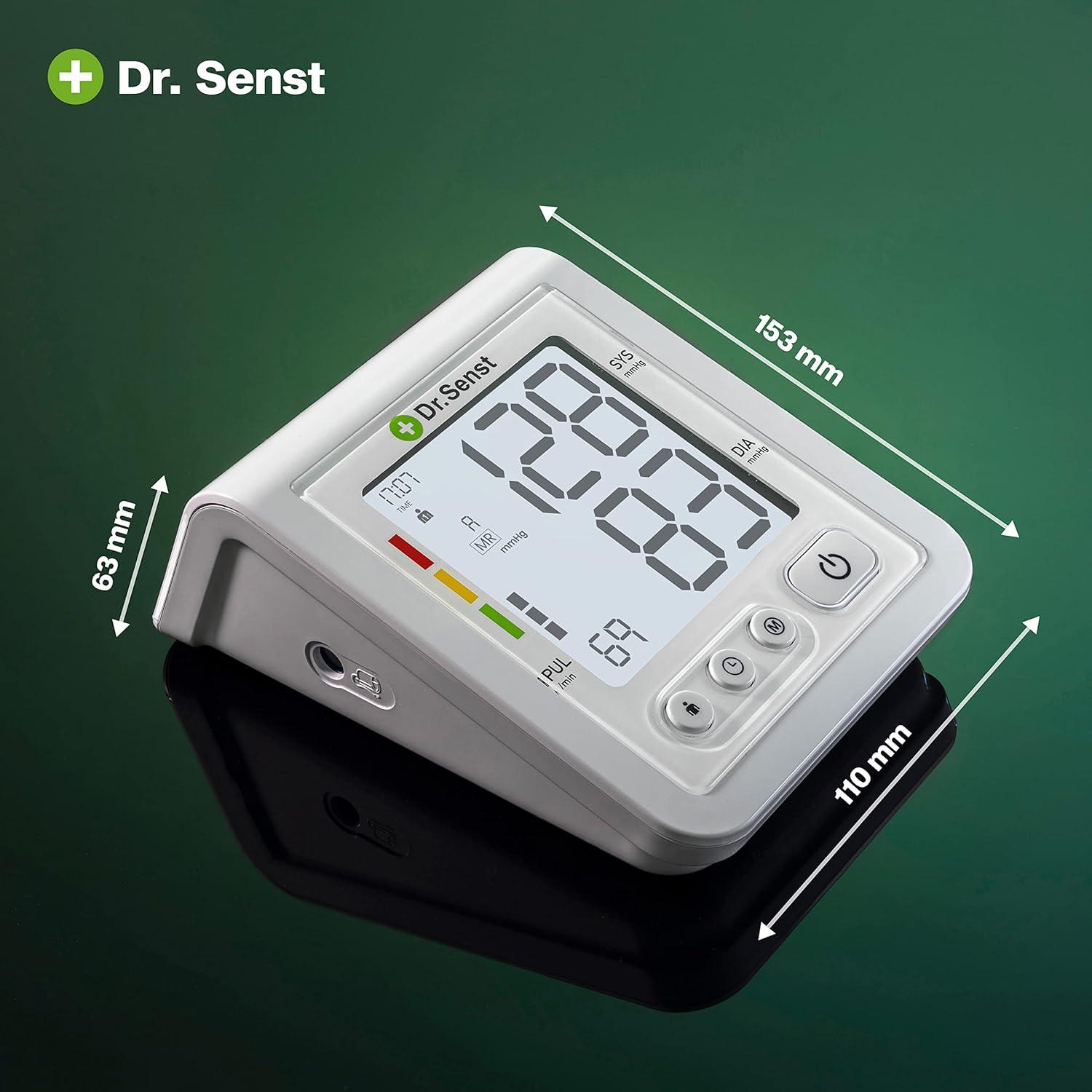Dr. Senst Upper Arm Blood Pressure Meter - Pulse Measurement Arrhythmia ...
