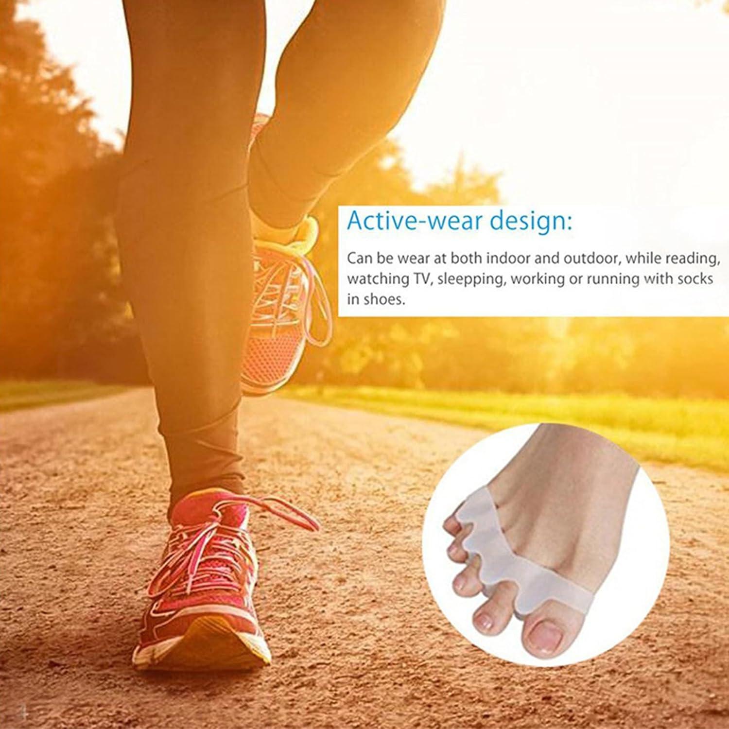 Elfstone 1 Pairs(Black)Silicone Toe Spacers for Correct Toe Alignment ...