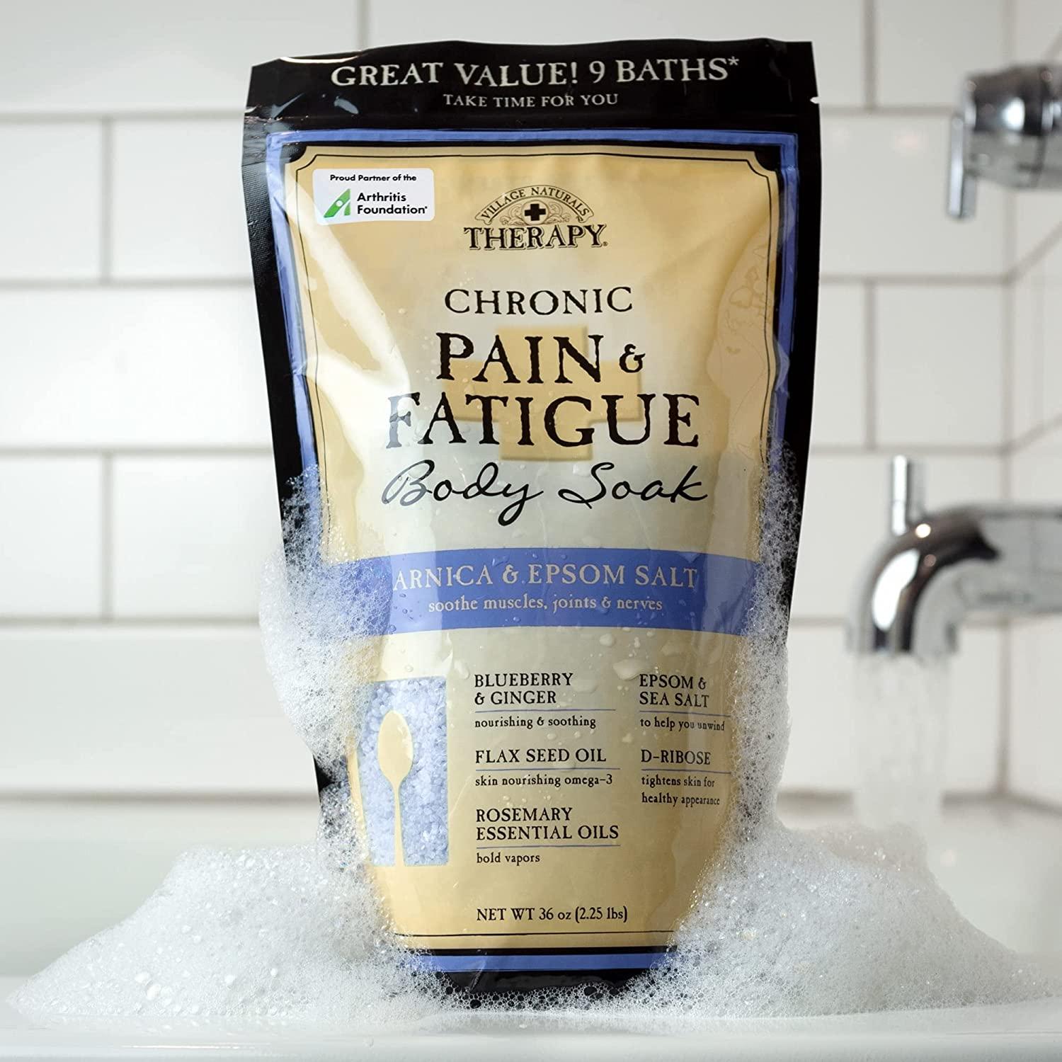 Village Naturals Therapy Chronic Pain Relief Bath Soak 36 oz - Pack of ...