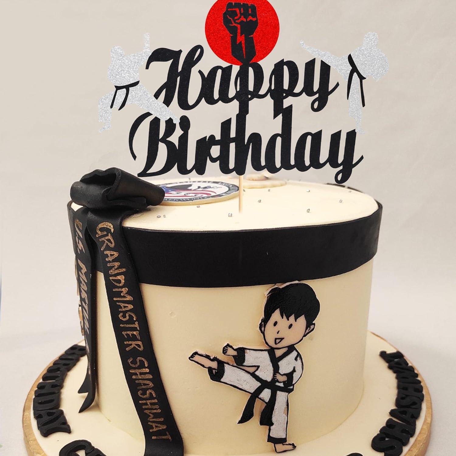 Arthsdite 1Pc Karate Cake Topper Taekwondo theme Kung Fu Sport Cake ...