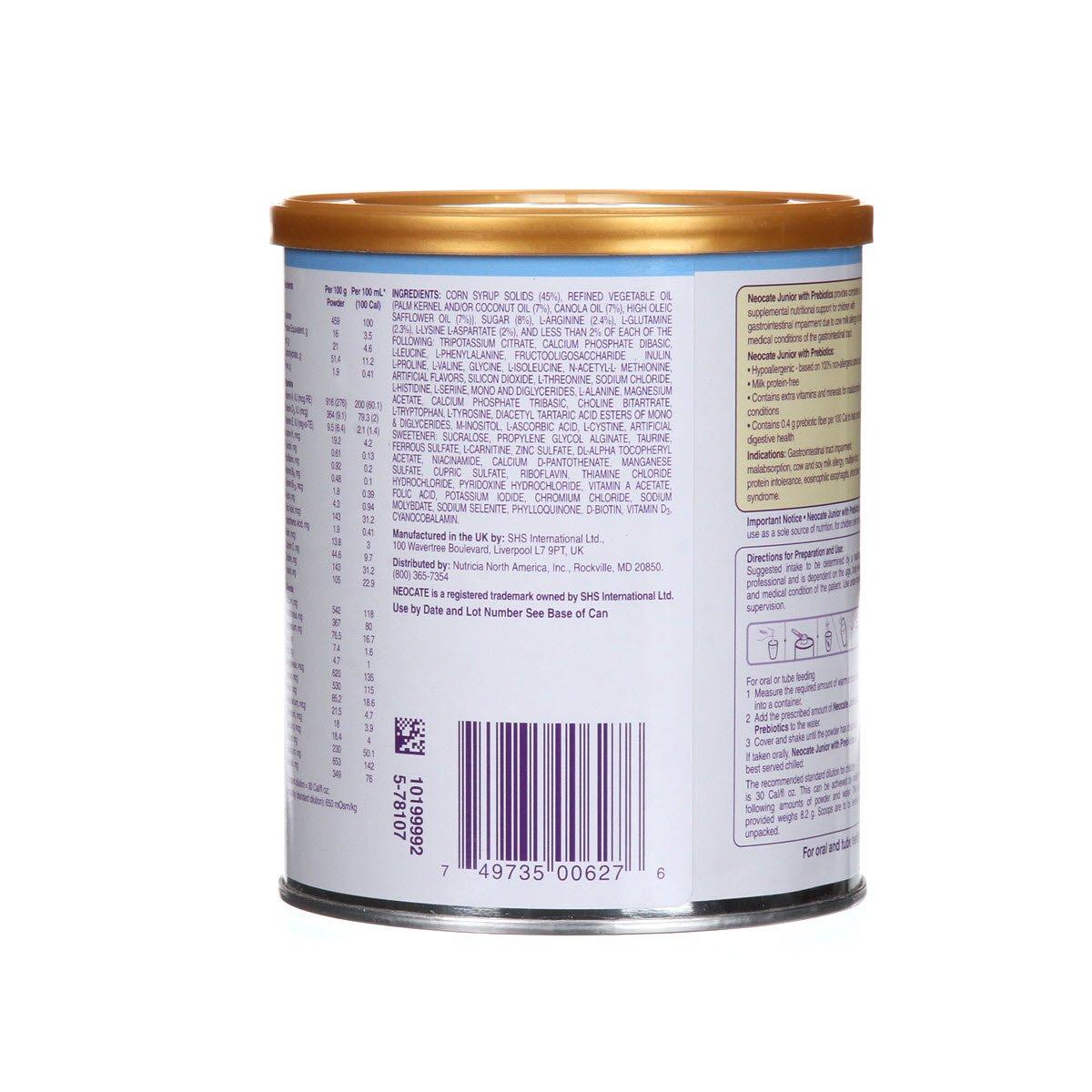 Neocate Junior Vanilla Powdered Hypoallergenic Amino Acid-Based Toddler ...