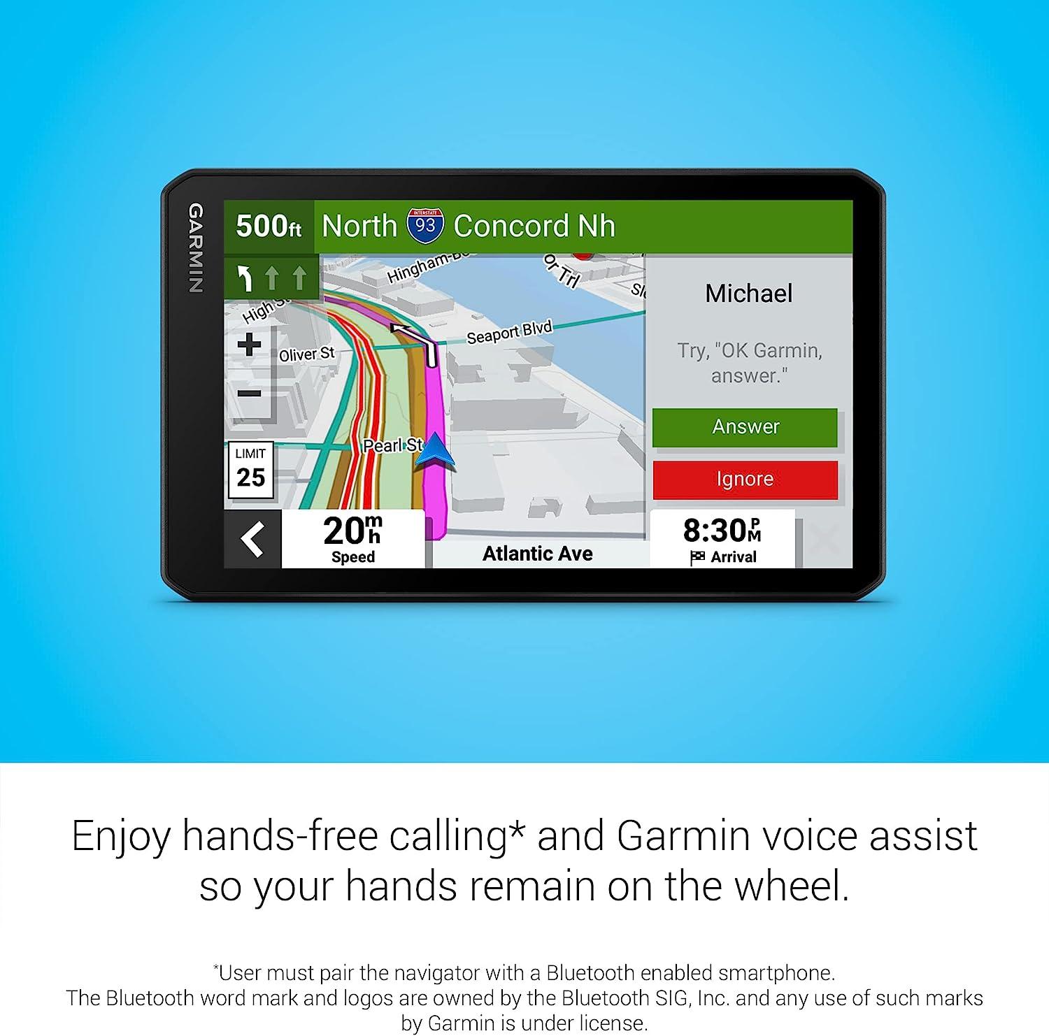 Garmin DriveCam 76 Large Easy-to-Read 7 GPS car Navigator Built-in Dash ...