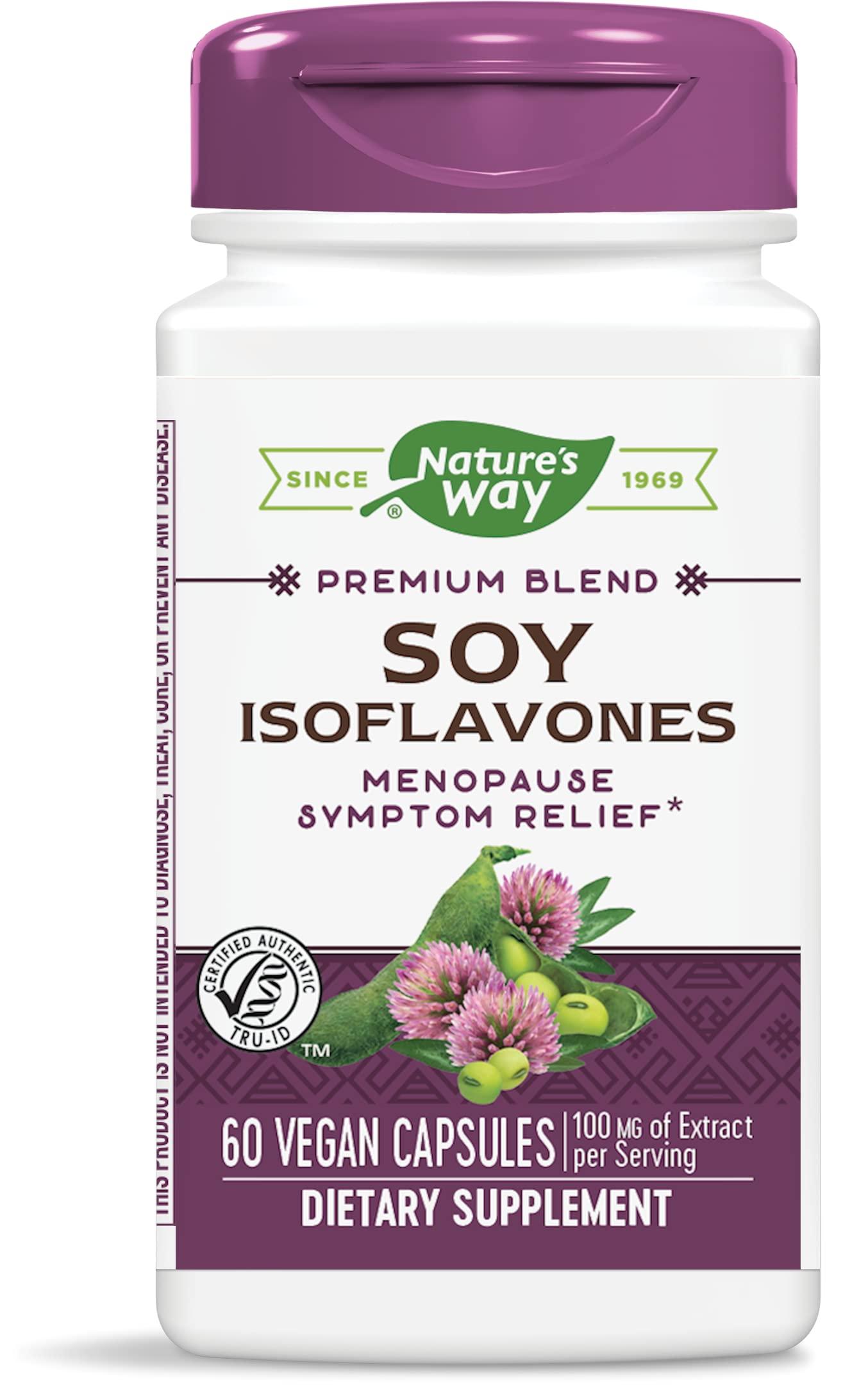 Nature's Way Soy Isoflavones 100mg - 60 Capsules for Natural Hormone ...