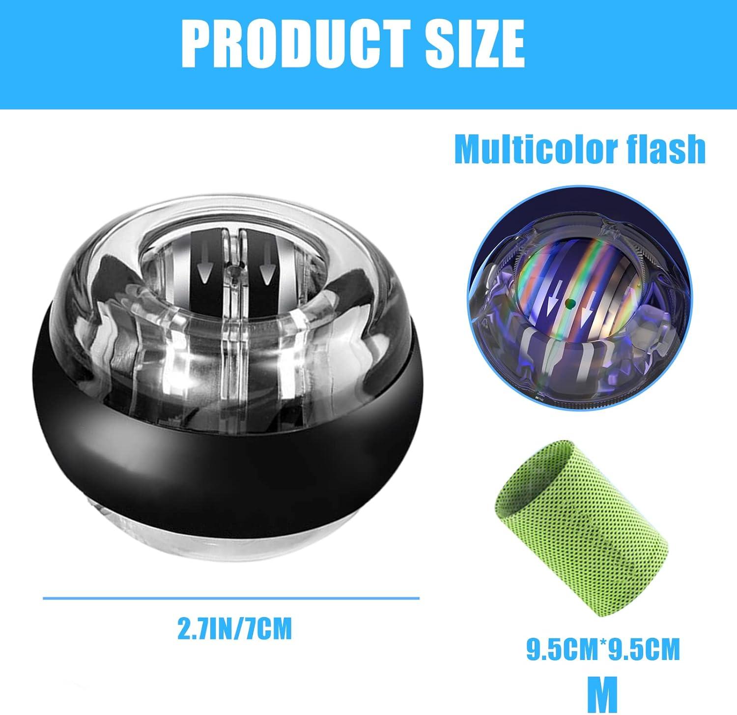 Homury Gyroscopic Hand Trainer with LED Light | Autostart Gyroball for ...