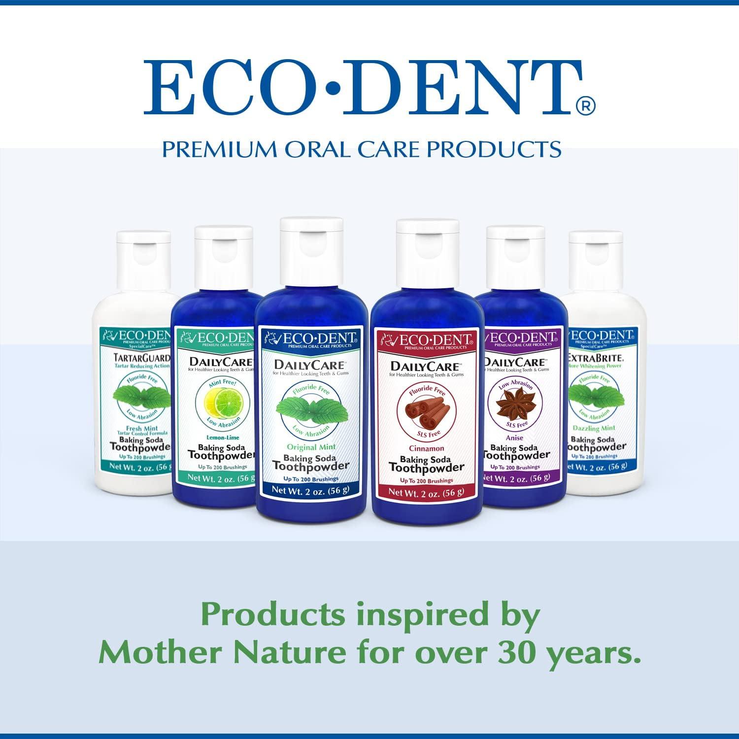 EcoDent Daily Care Baking Soda Tooth Powder | Fluoride-Free Low ...