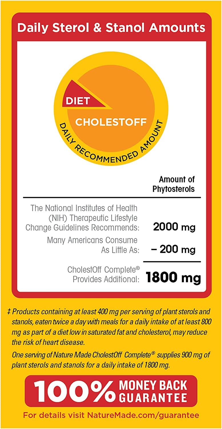 Nature Made CholestOff Complete 120 Softgels for Heart Health Support ...