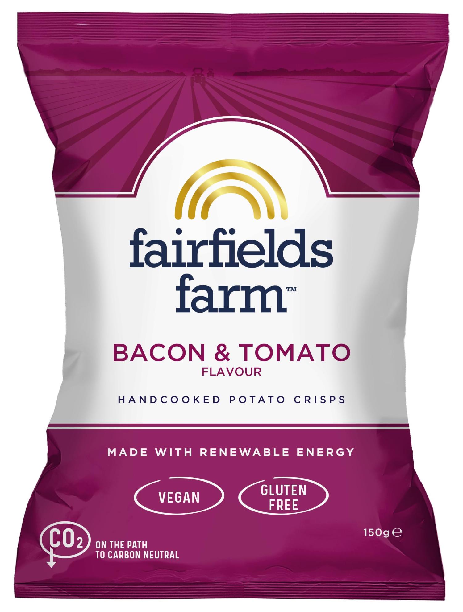 Fairfields Farm Crisps - Bacon & Tomato Flavour Hand Cooked Potato ...
