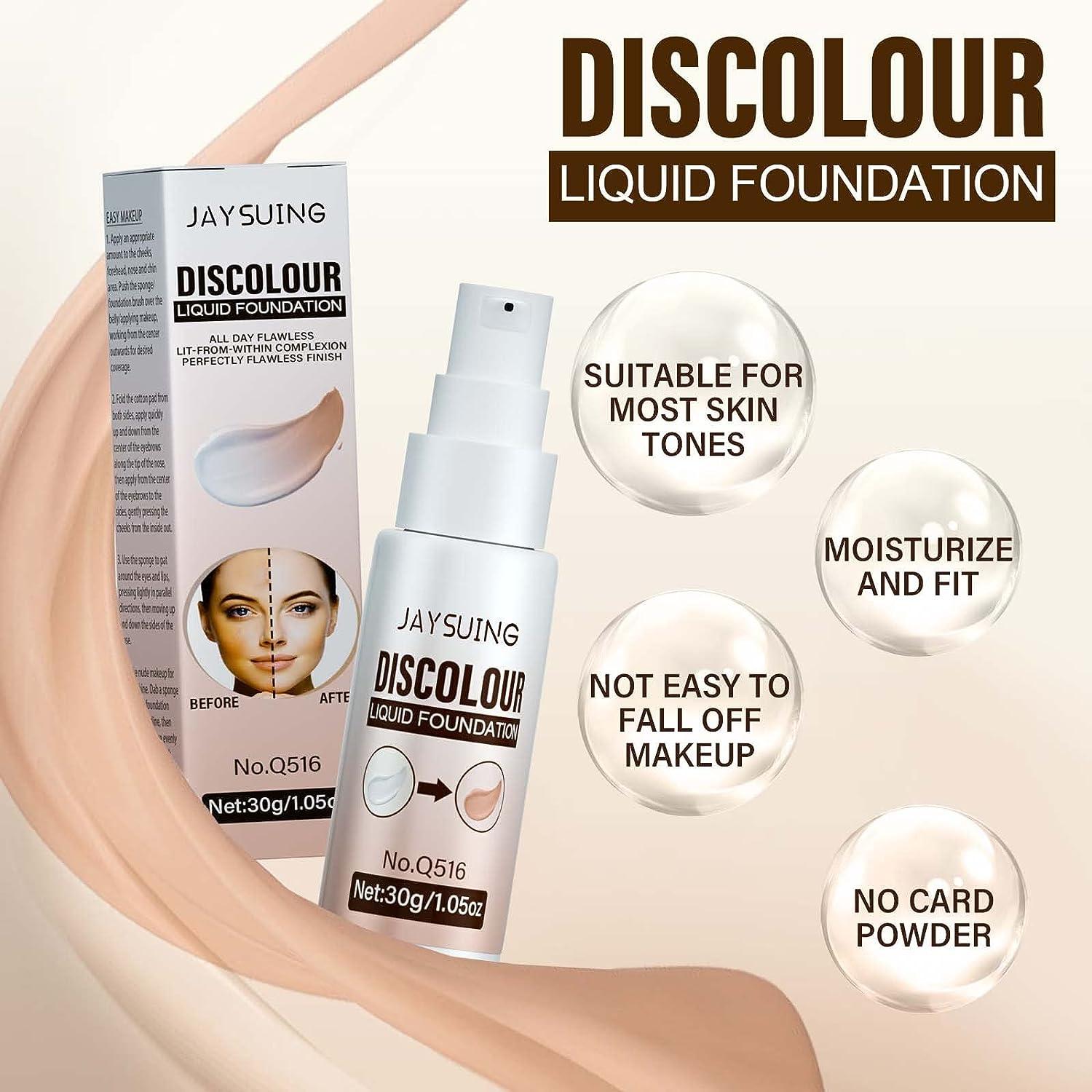Color Changing Foundation Liquid Base Full Coverage Natural Color Face ...