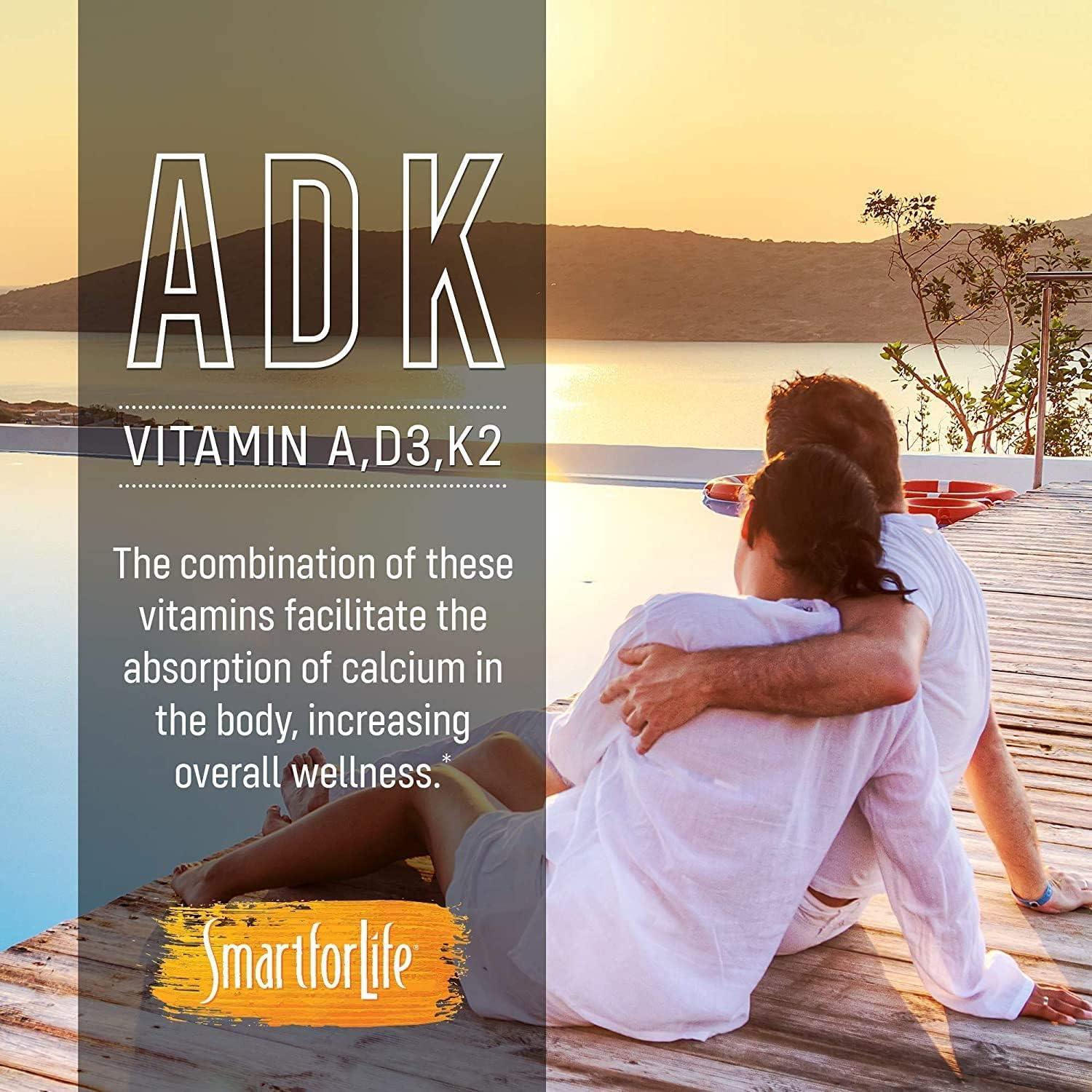 Smart for Life ADK Vitamins Supplement - High Potency Vitamin ADK for ...
