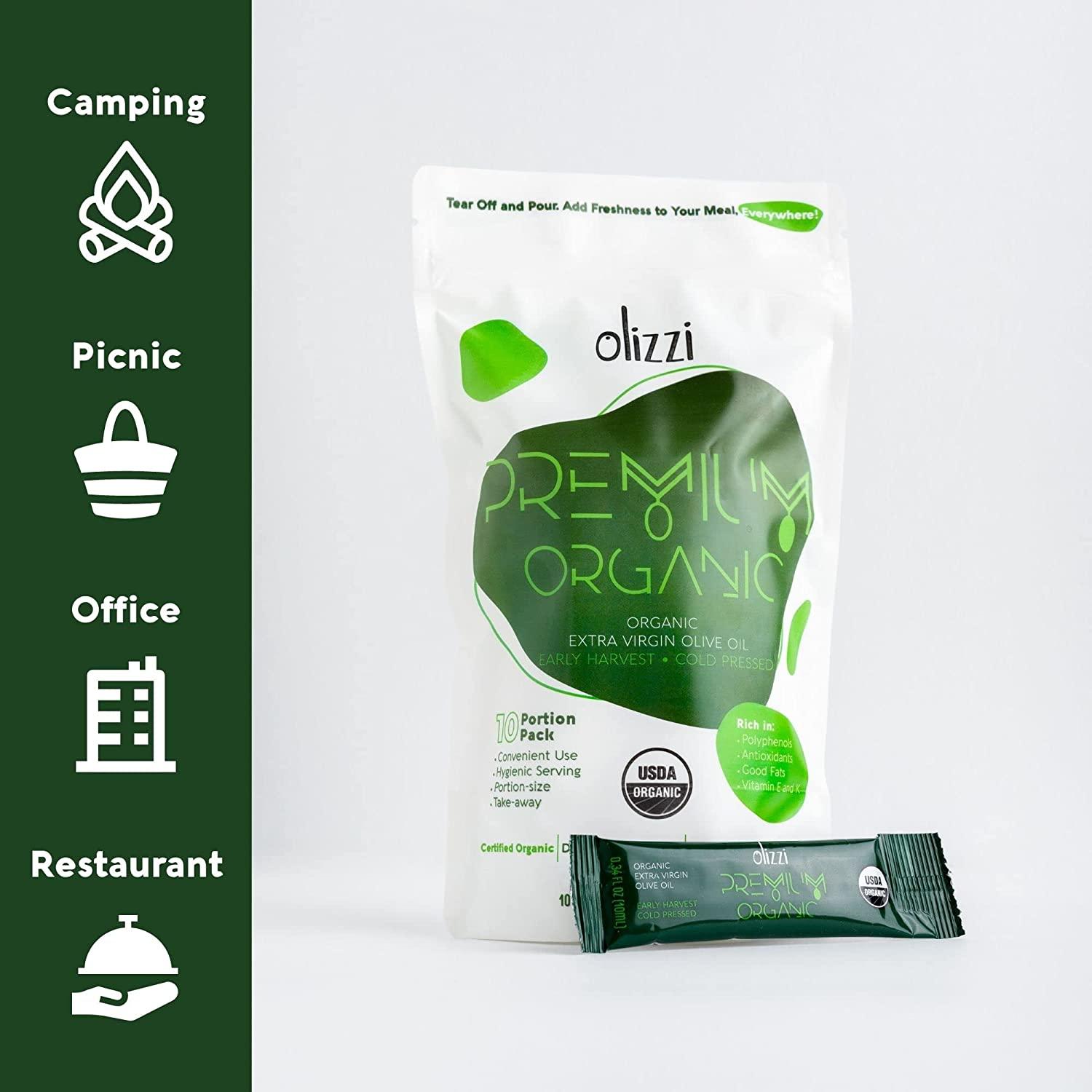 Olizzi Premium Organic Extra Virgin Olive Oil Packets - 2021 Award ...