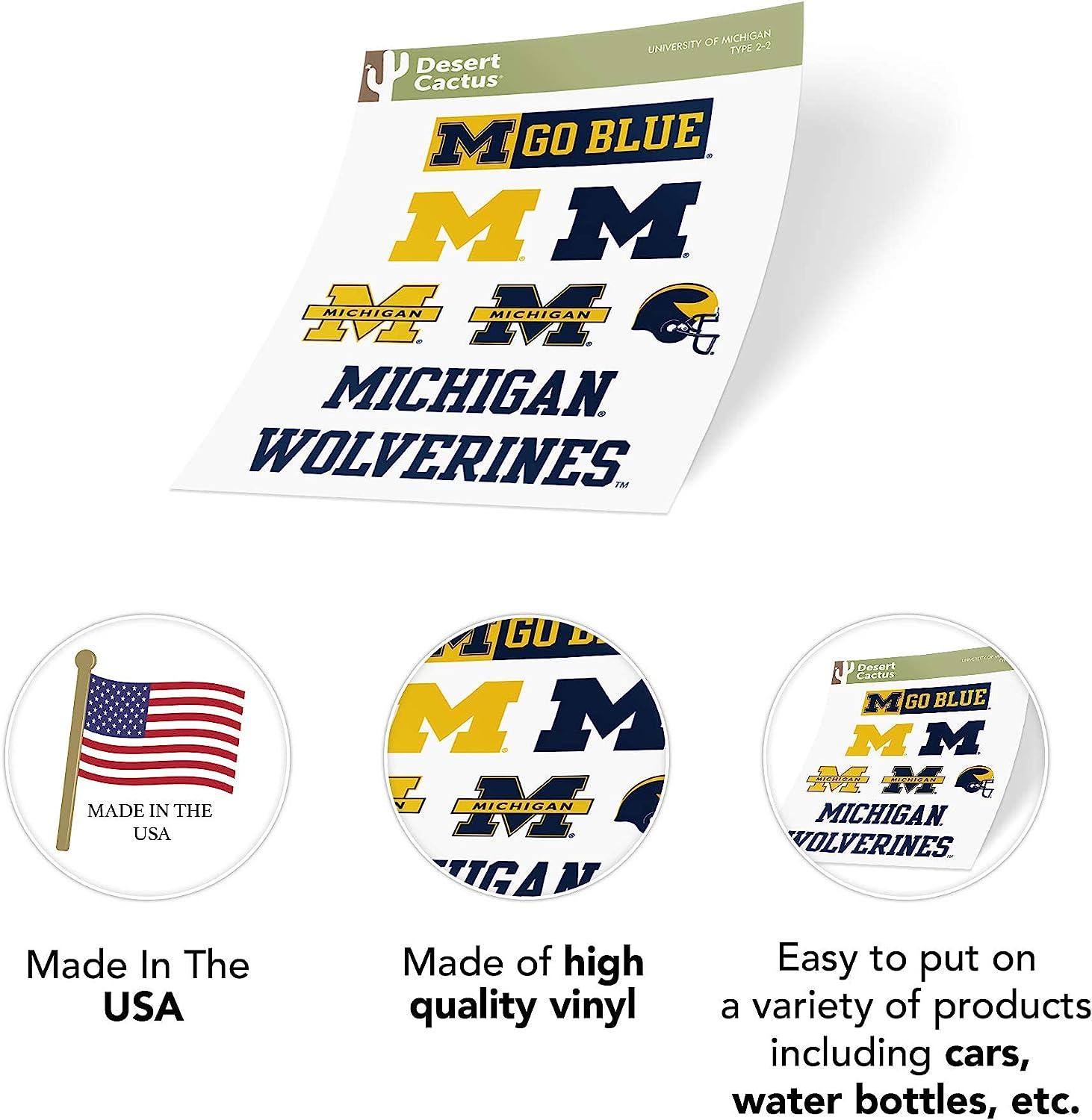 University of Michigan Wolverines Vinyl Sticker | UM U of M Decal for ...