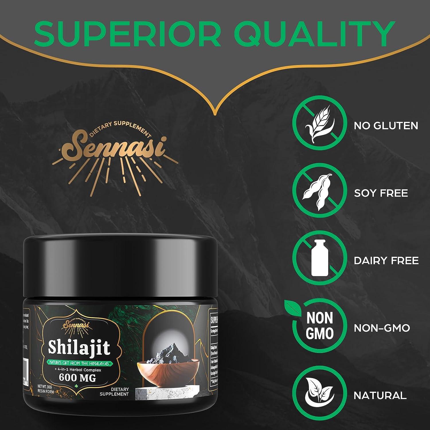 Organic Himalayan Shilajit Resin 30g - 600mg Pure Supplement with ...