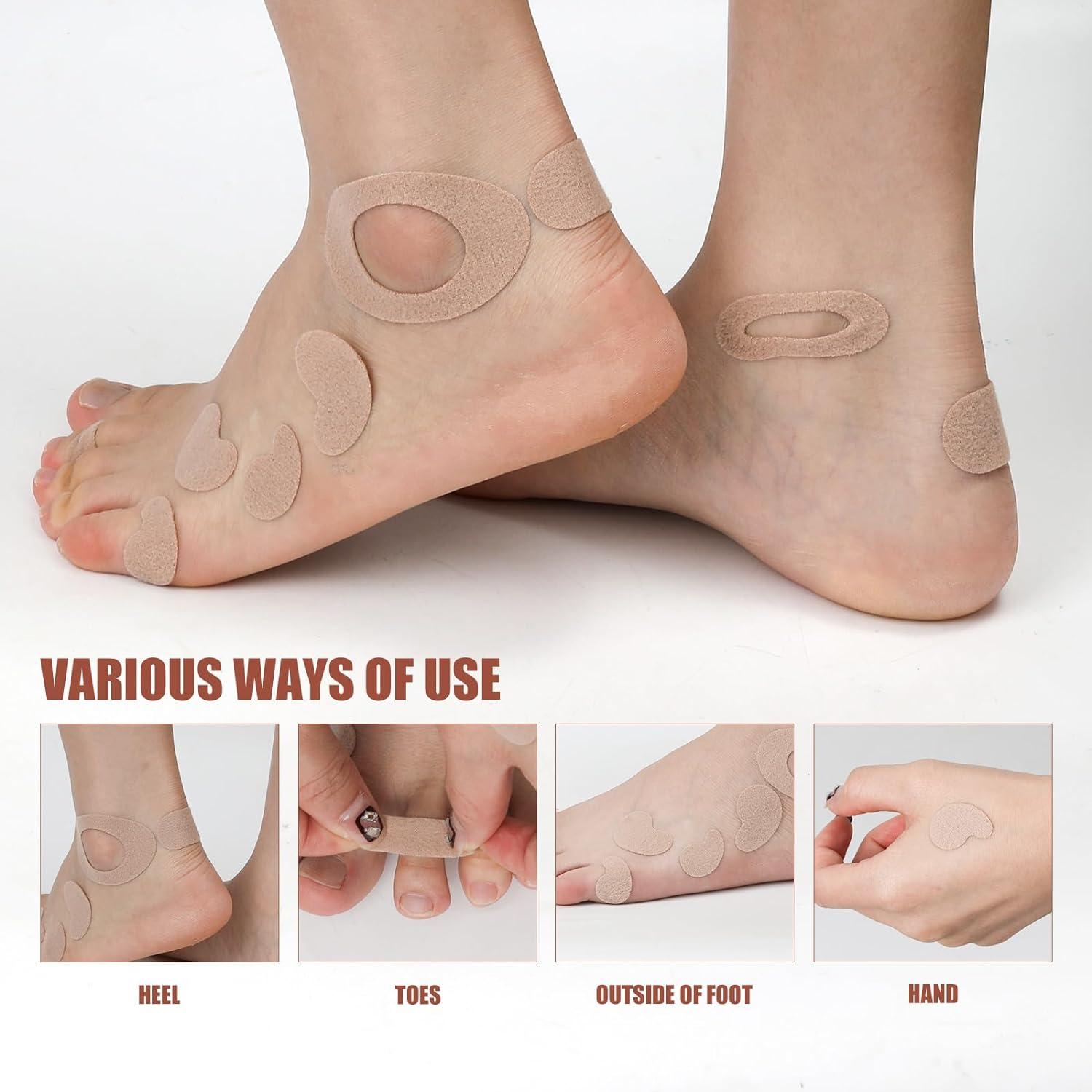 12 Sheets Moleskin Adhesive Pads for Feet Blister Prevention Pads for ...