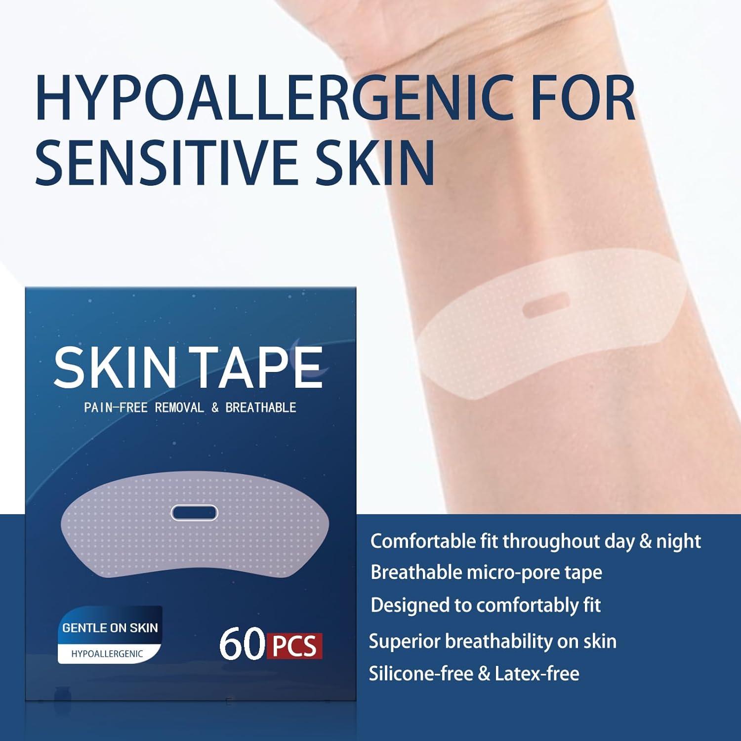 Hypoallergenic Latex-Free Medical Grade Tape 60 PCS | Gentle & Pain ...