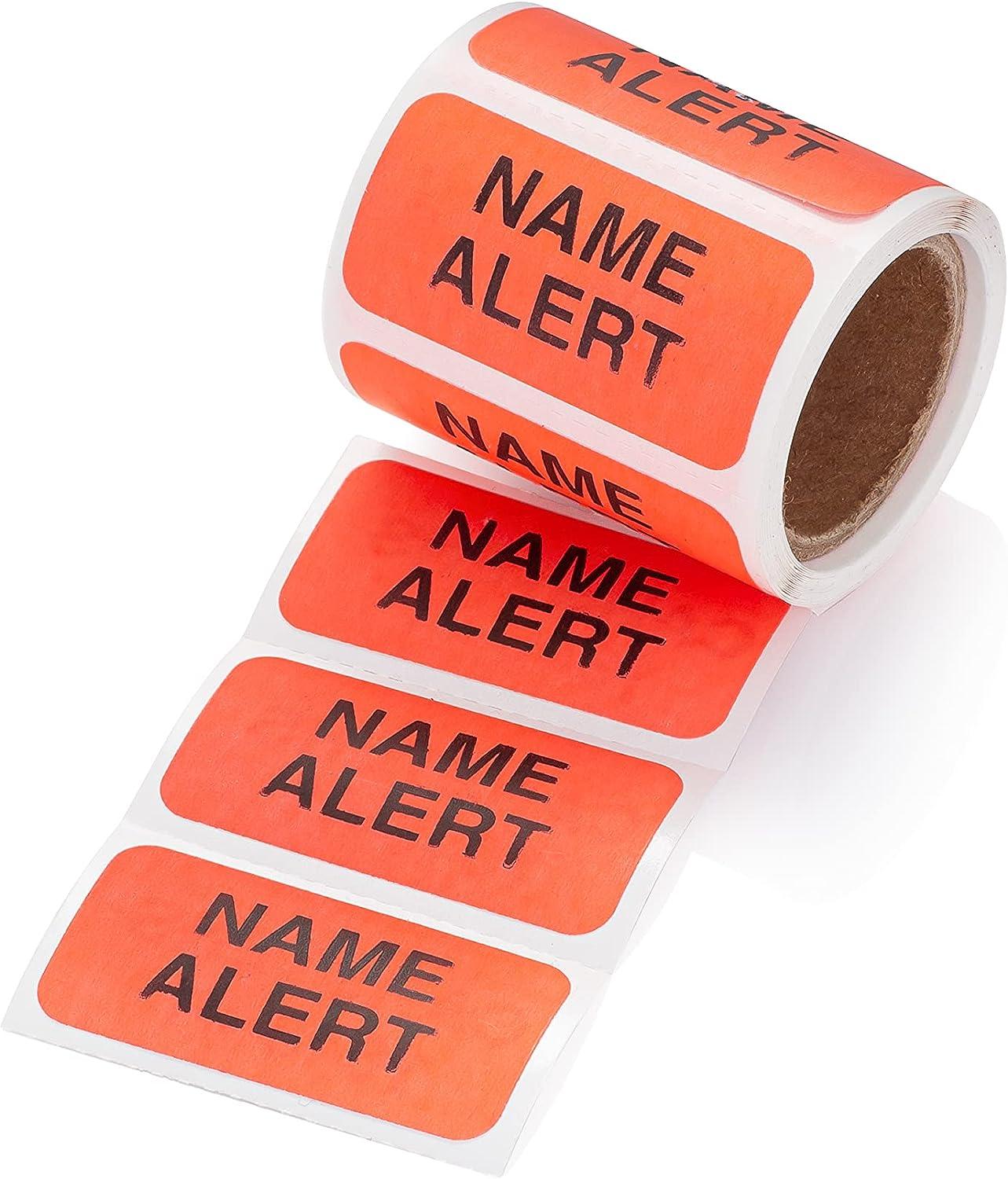 Carstens Medical Stickers - Red and Black Alert Labels for Charts (Roll ...