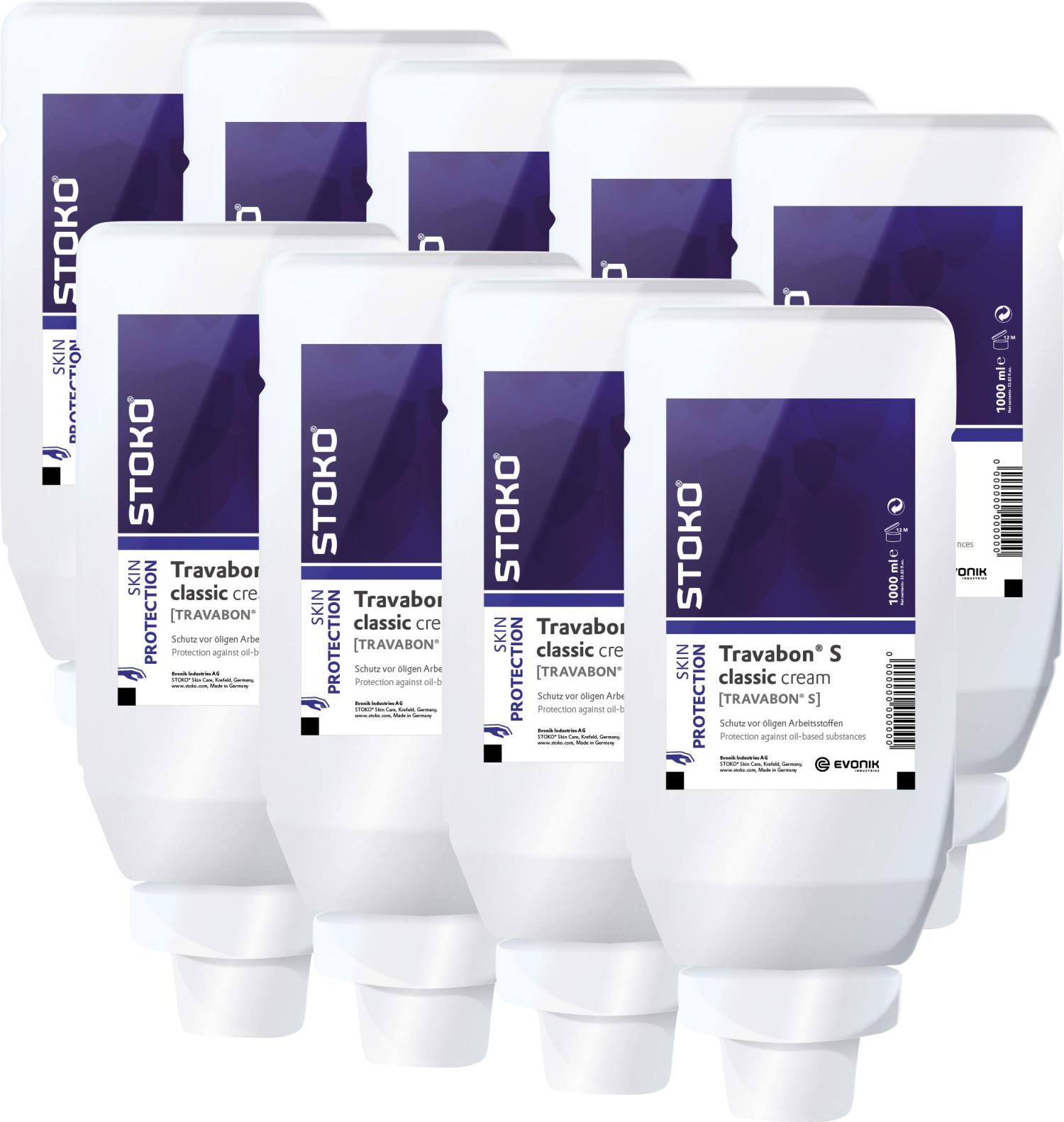 Stoko Travabon S Classic Skin Protection Cream - Perfumed Bulk Pack of ...