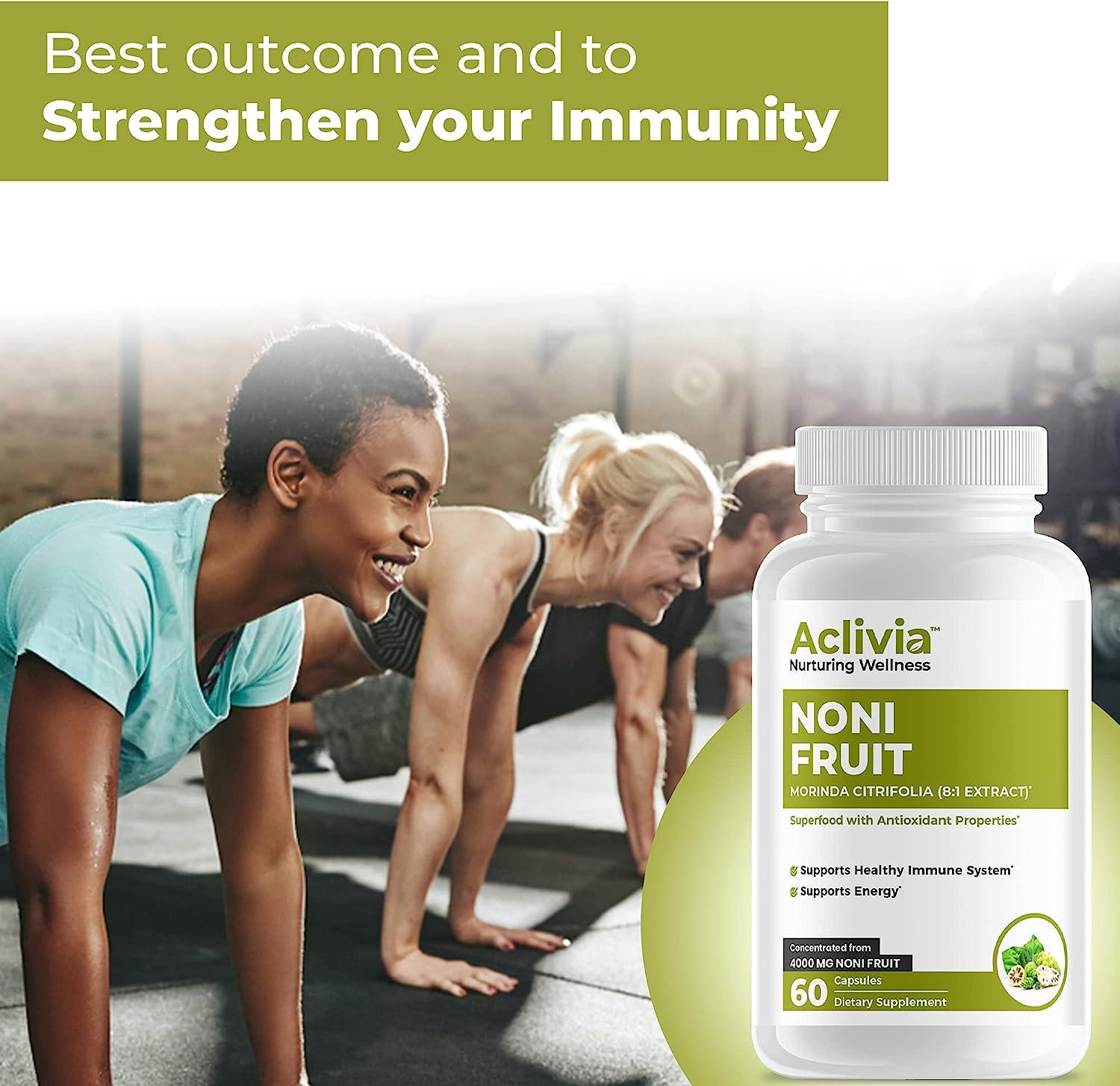 Aclivia Noni Fruit Capsules - 4000mg Immune Support & Antioxidant ...