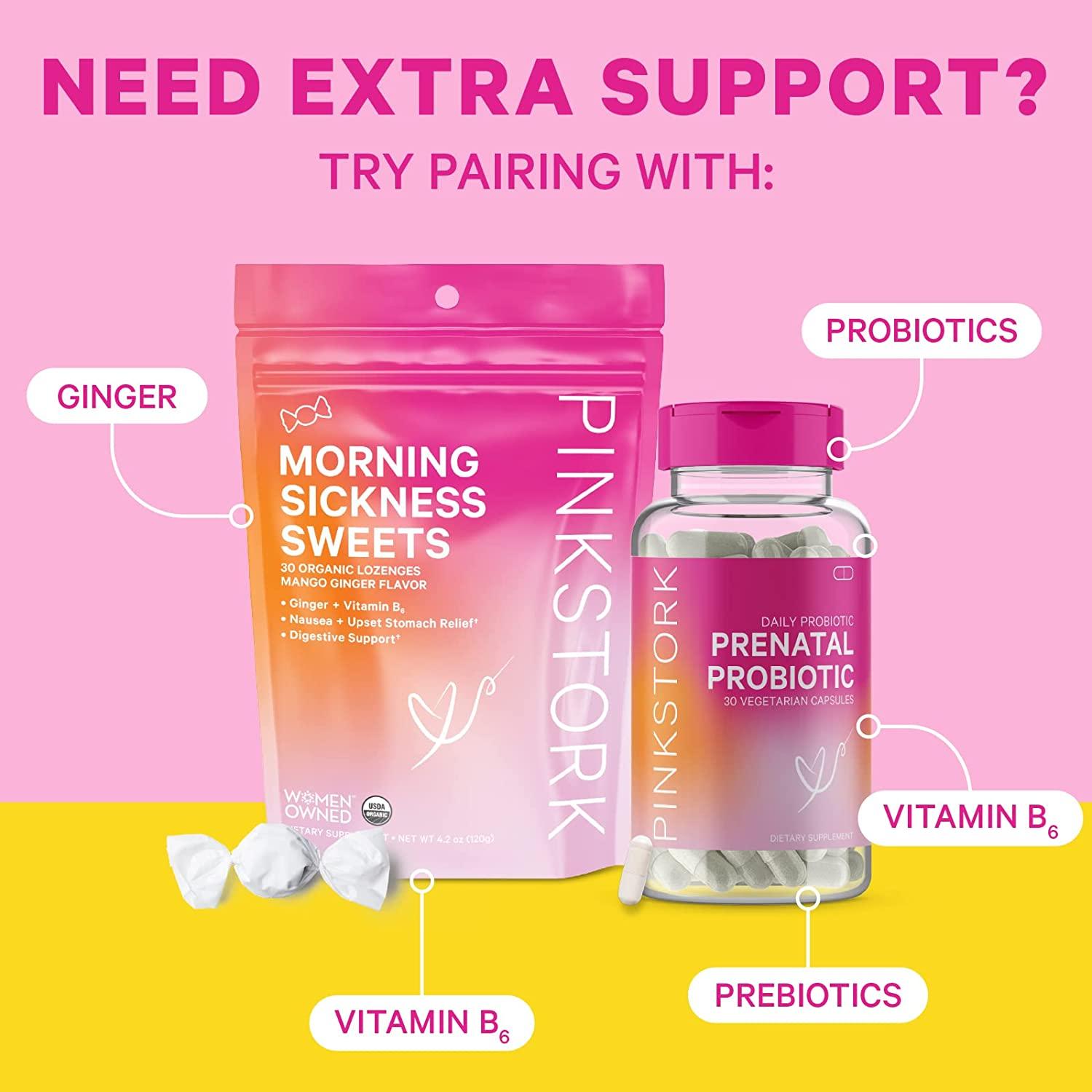 Pink Stork Total Prenatal Vitamin with DHA, Folic Acid, and Essential ...