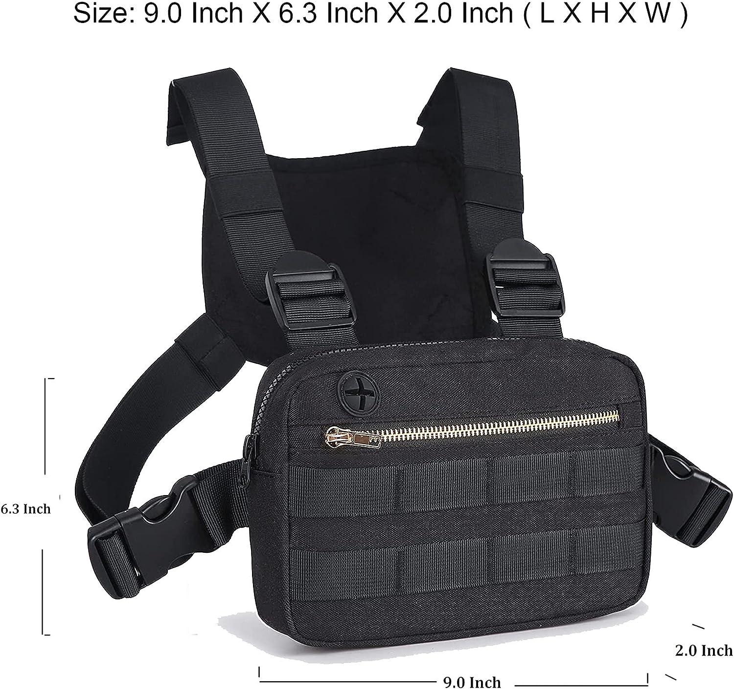 Outdoor Water Resistant Chest Bag For Men Tactical EDC Chest Pack With ...