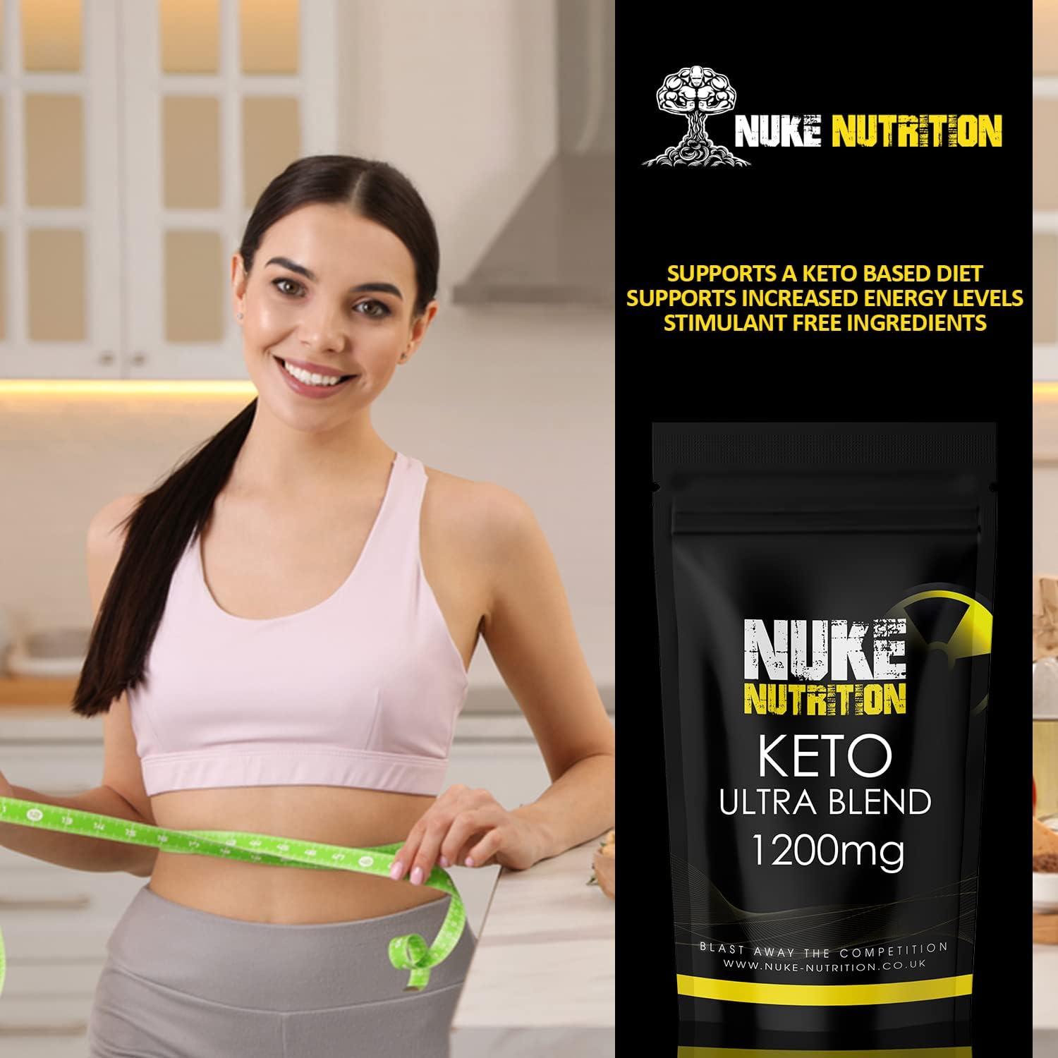 Nuke Nutrition Keto Ultra Blend x60 Capsules - Max Strength Weight Loss ...