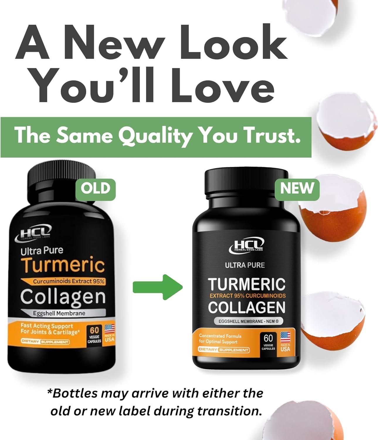 Turmeric Curcumin 95% Extract & Collagen Capsules - NEM Joint Comfort ...