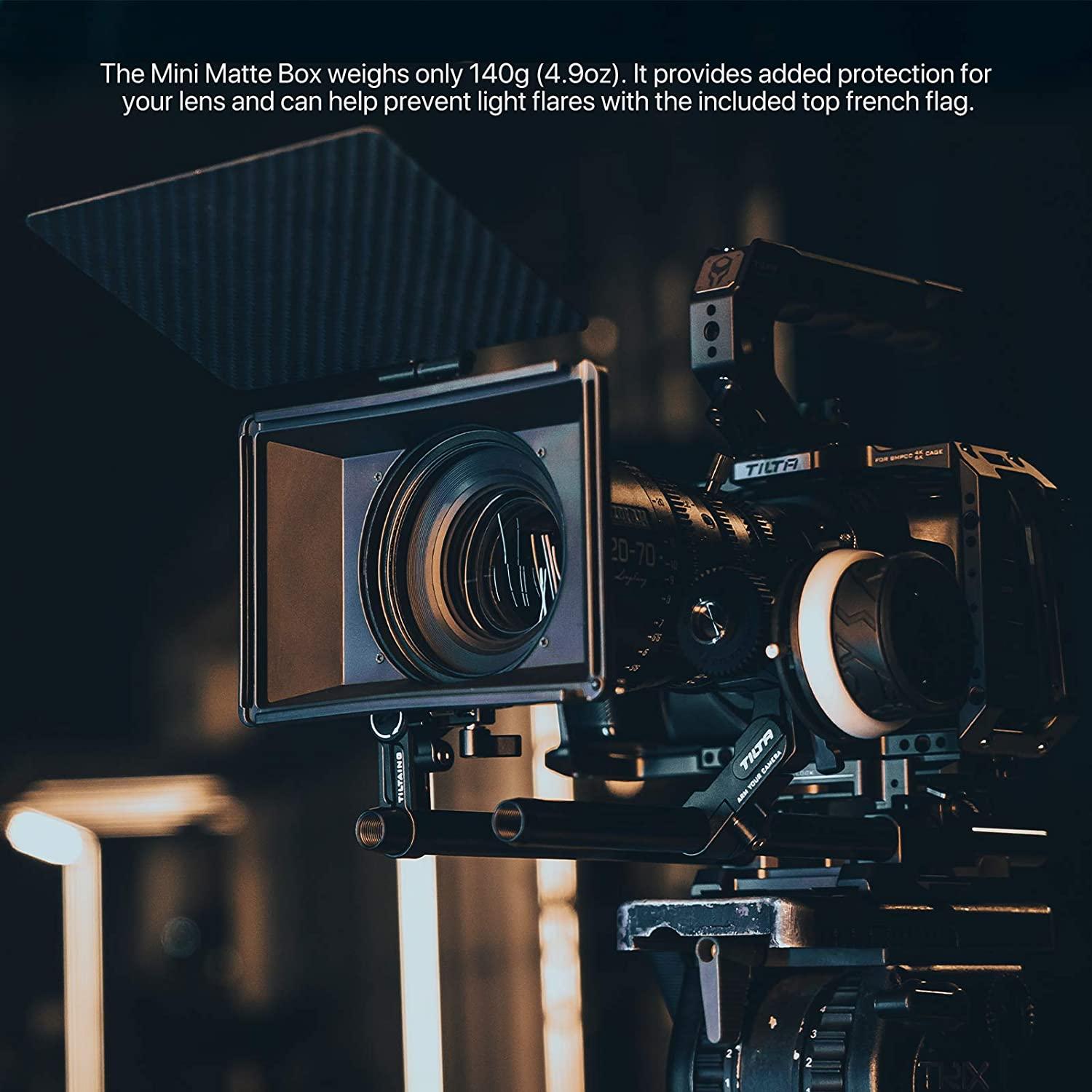Tiltaing Mini Matte Box - Lightweight Filter Support with Top Flag for ...
