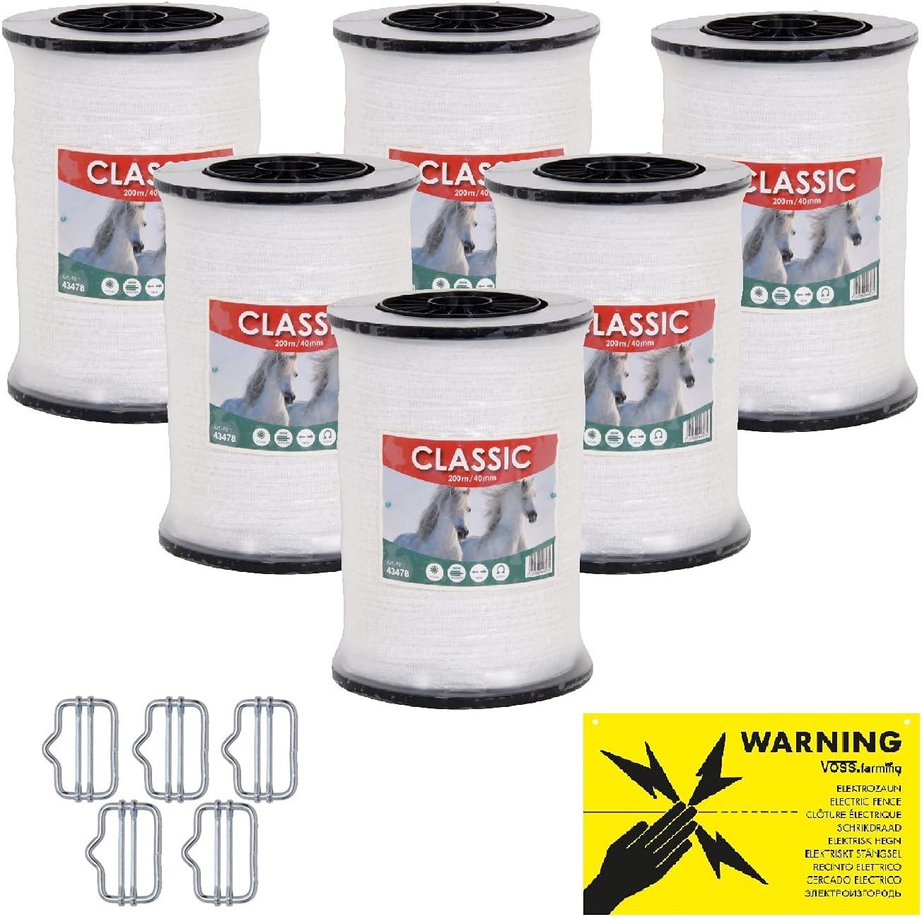 Voss Farming 40mm Classic Pasture Fence Band - 1200m Electric & Horse ...