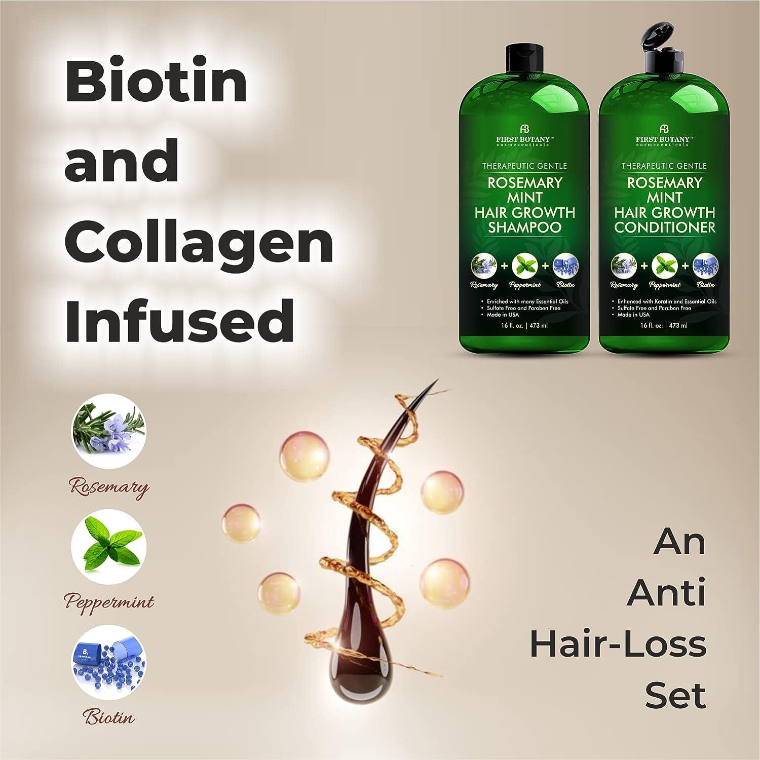 First Botany Biotin Shampoo Conditioner Set - Hair Loss & Anti Thinning ...