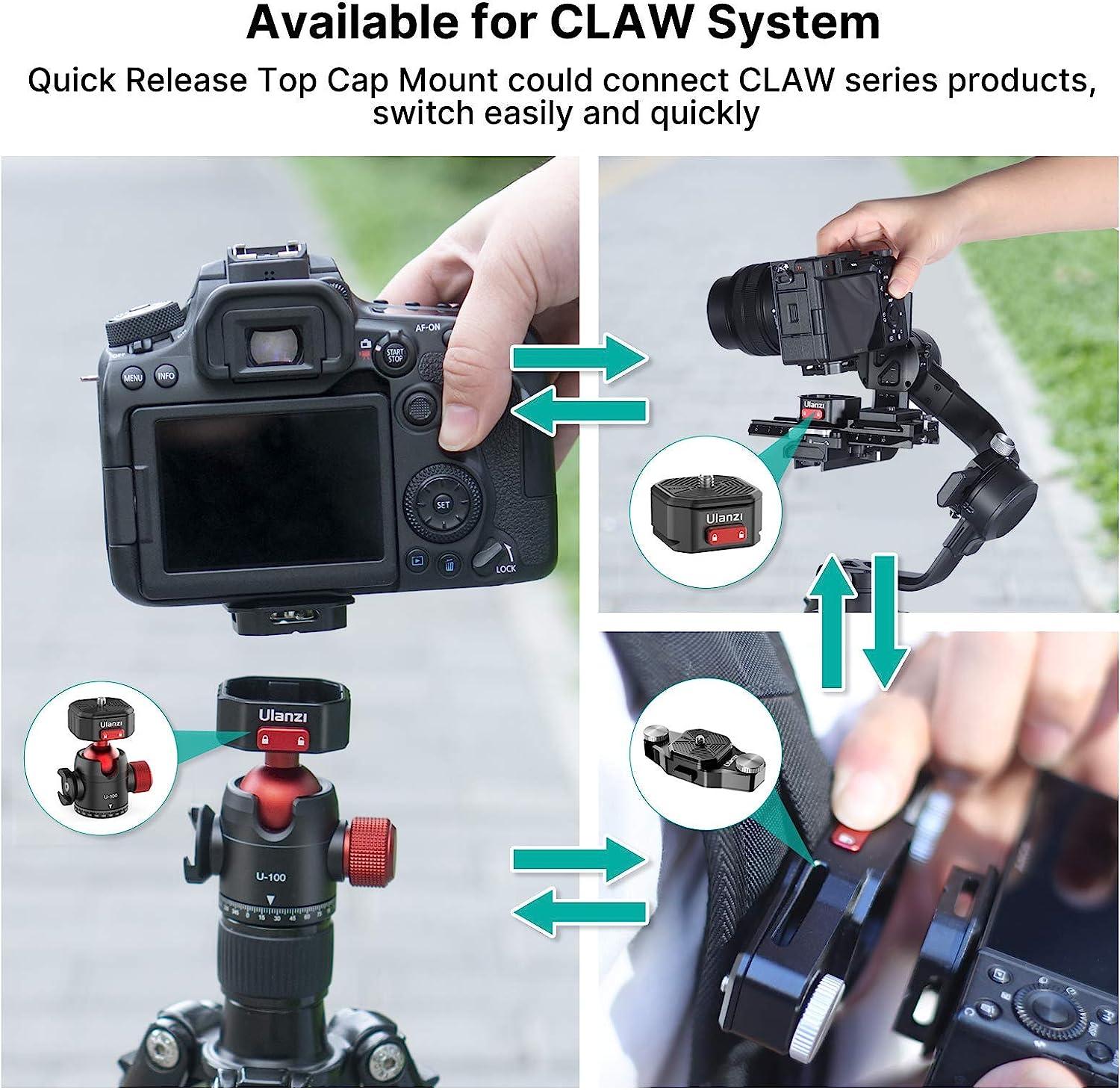 ULANZI Claw Quick Release Plate Kit for DSLR/Mirrorless Cameras ...
