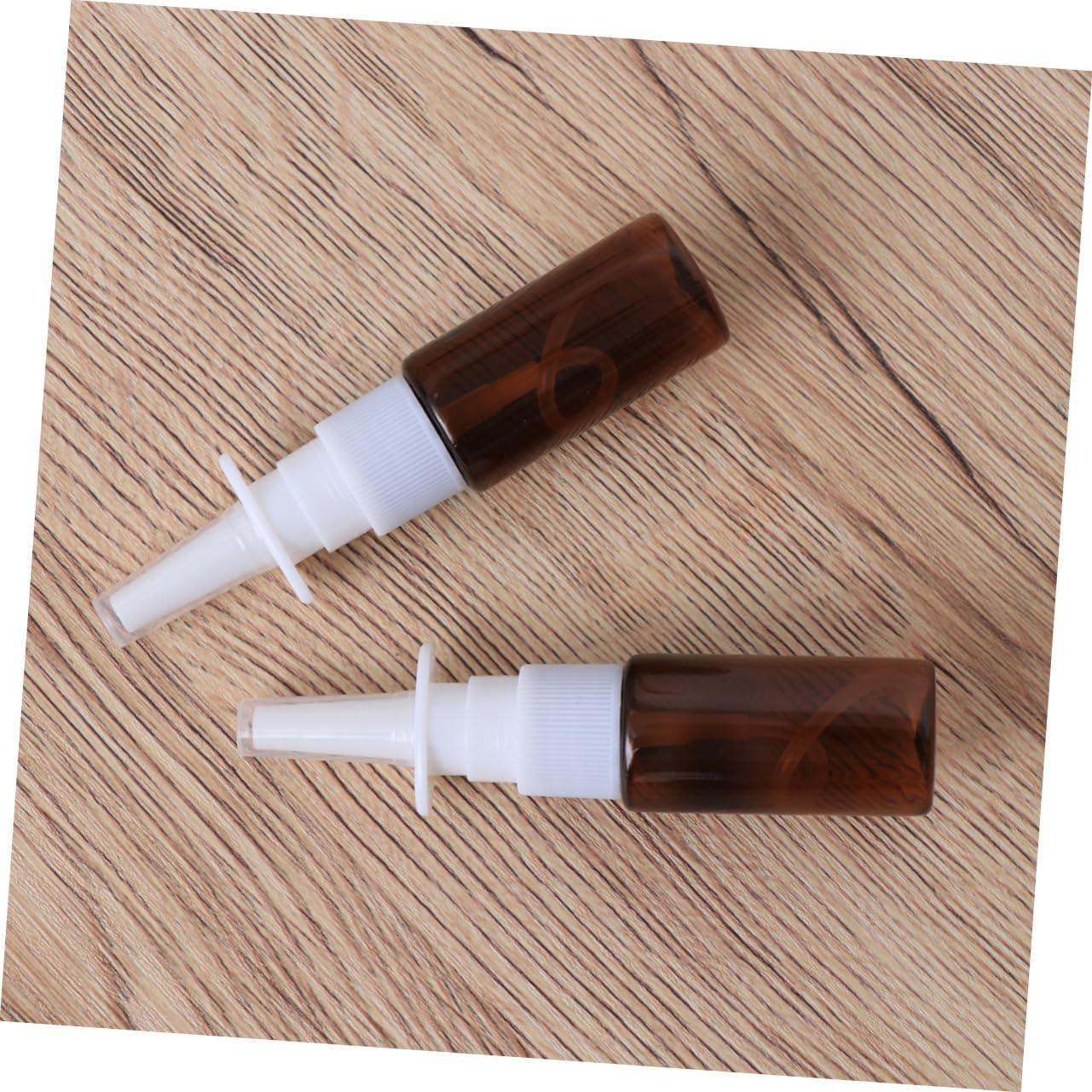 Minkissy 15pcs Travel Nasal Spray Bottles Set - Empty Amber Glass ...