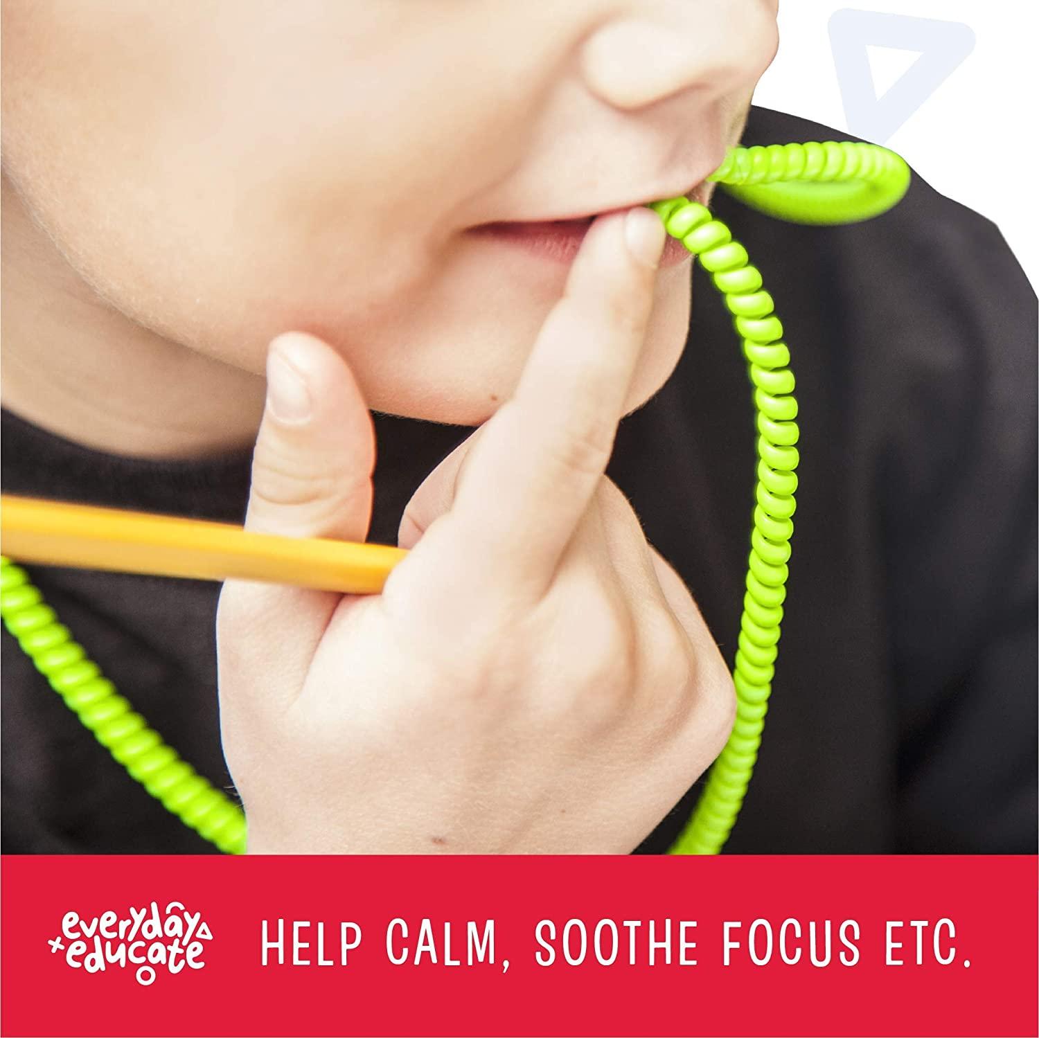 Sensory Chew Necklace for Kids with Autism ADHD - Durable Oral Chew Toy ...