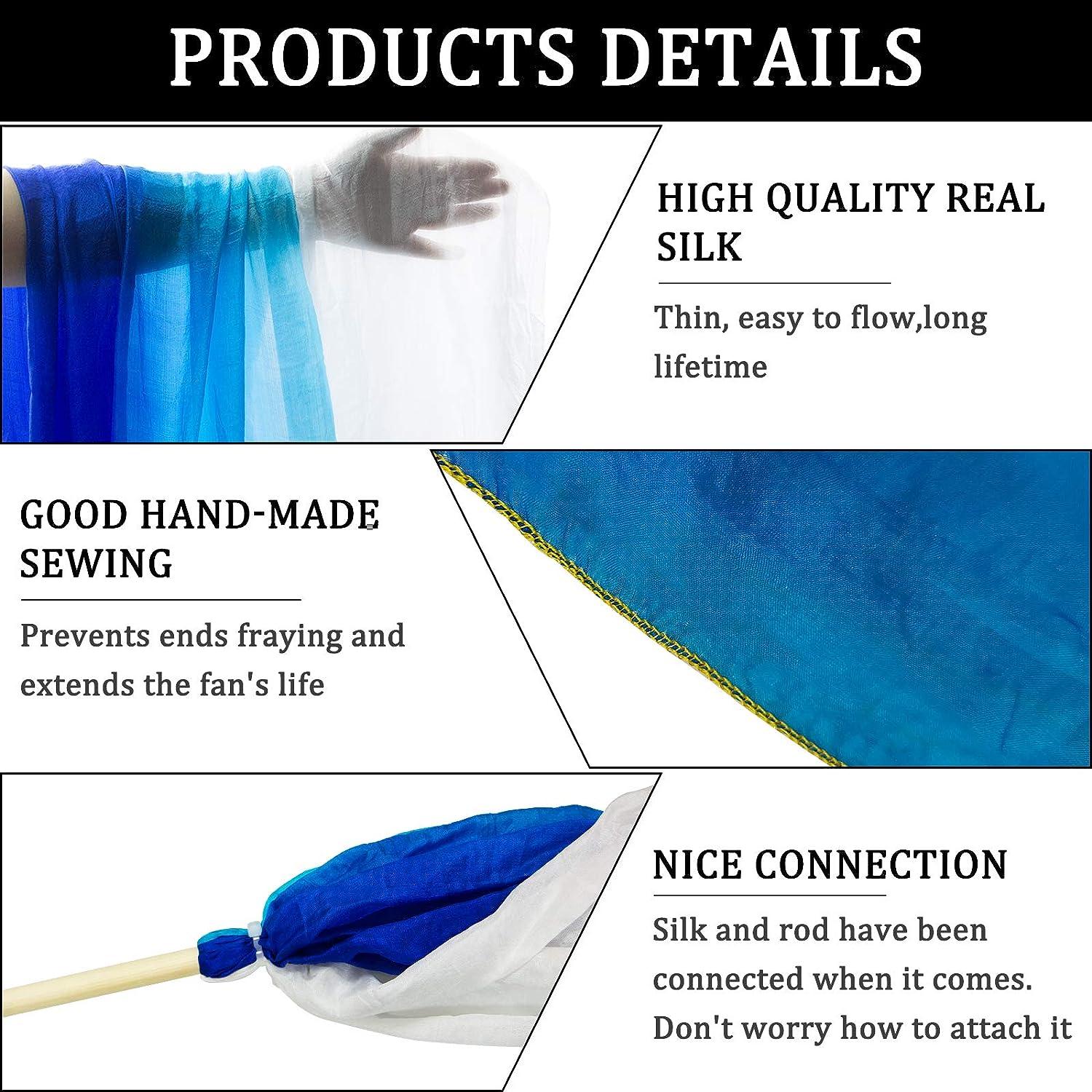 KIKIGOAL 16.4FT Dance Streamer Gymnastics Ribbons - Real Silk Ribbon ...