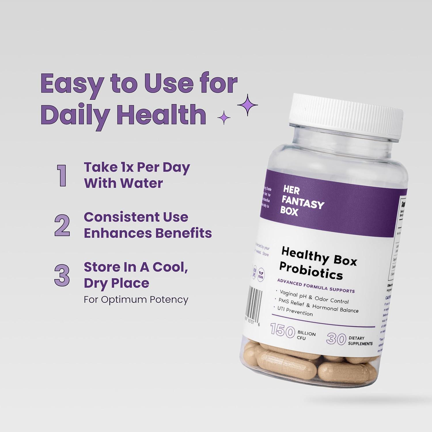 Healthy Box Probiotics - Vaginal Care Advanced Formula for PMS Relief ...