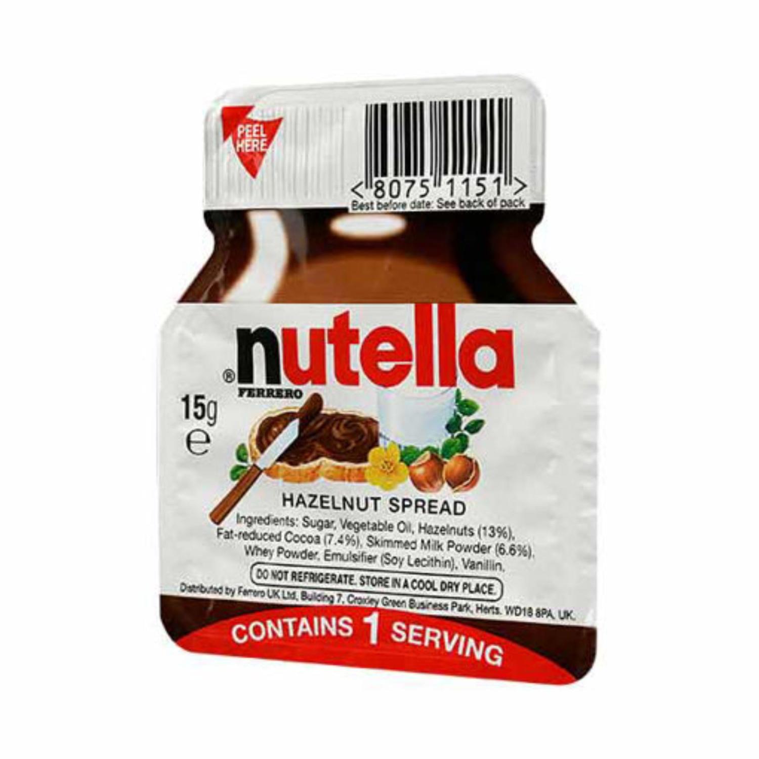 Nutella Spread individual packets 30 x 15g. Hazelnut spread with milk ...