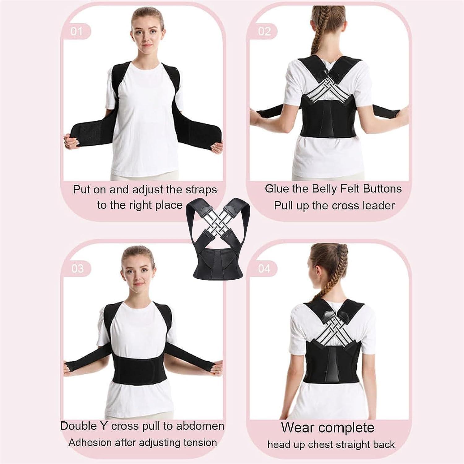 Adjustable Back Posture Belt Office Home Gym Unisex Back Straightener ...