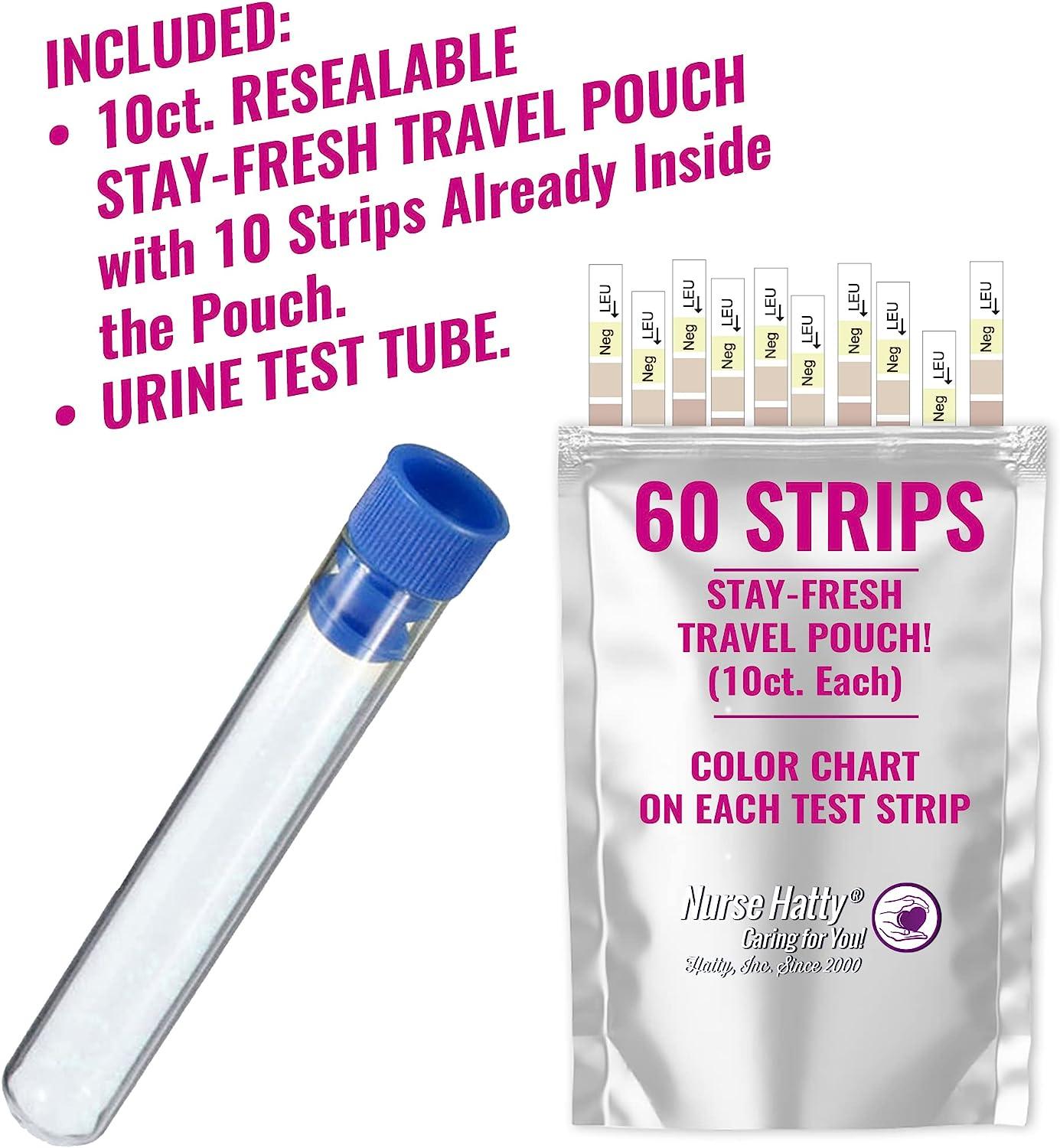 Nurse Hatty 5in1 UTI Test Strips Kit - 60ct Urinary Tract Infection ...