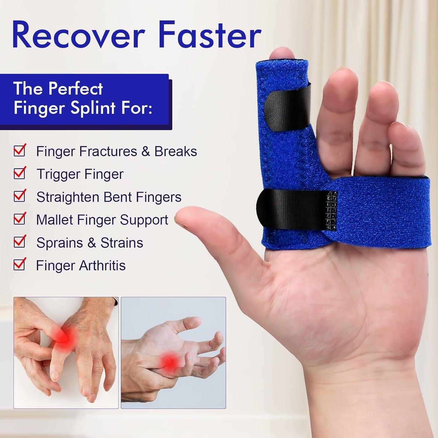 Finger Brace for Arthritis & Tendon Injury - Trigger Finger Splint for ...