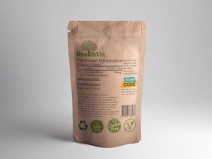 Healthvie RNA - Pure Ribonucleic Acid (RNA) Supplement 500mg 60 ...