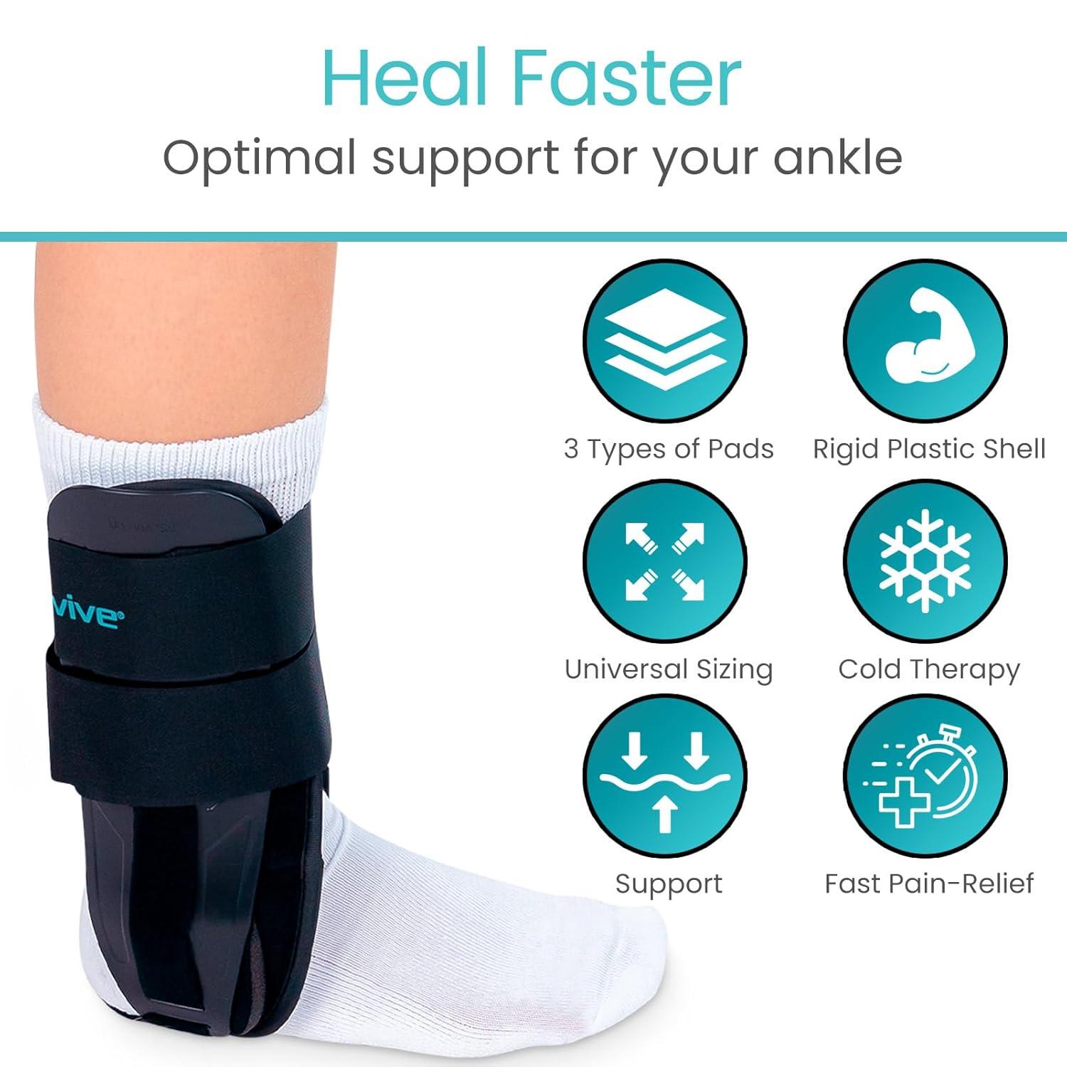 Vive Ankle Brace - Stabilizer Air Cast for Sprains & Fractures - Hot ...