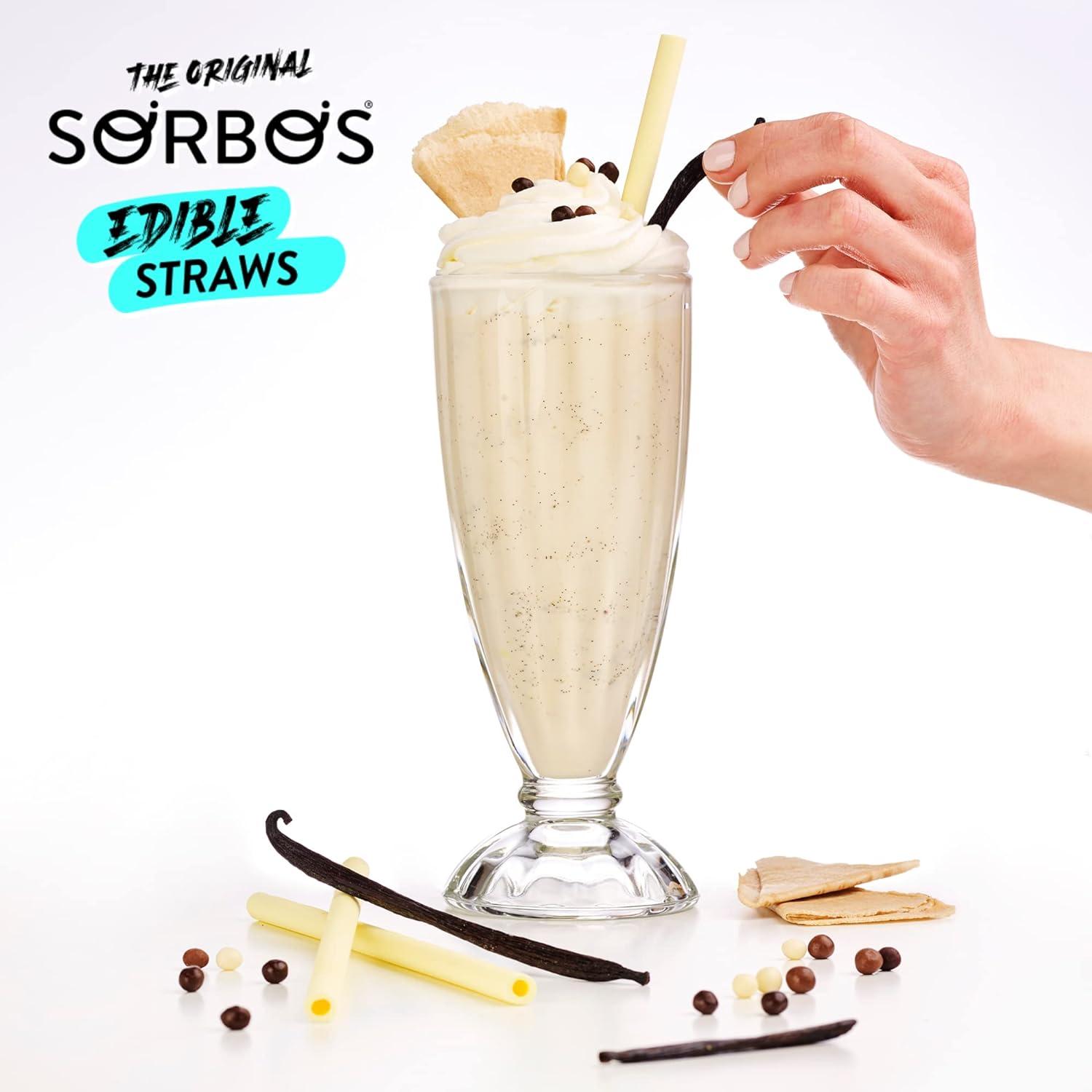 Sorbos Edible Straws Vanilla Flavored Sustainable Individually Packaged ...