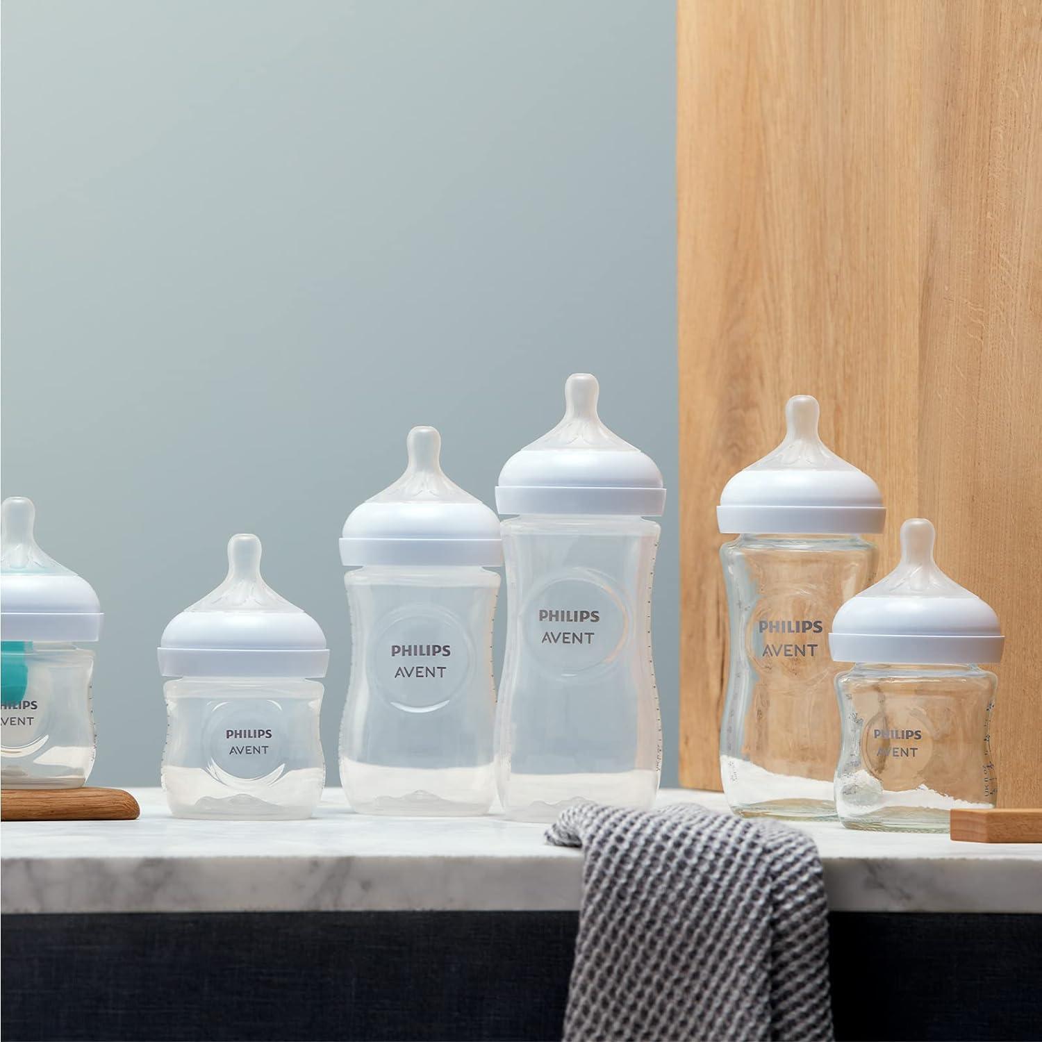 Philips Avent Natural Response Glass Baby Bottle - 240ml | BPA Free for ...