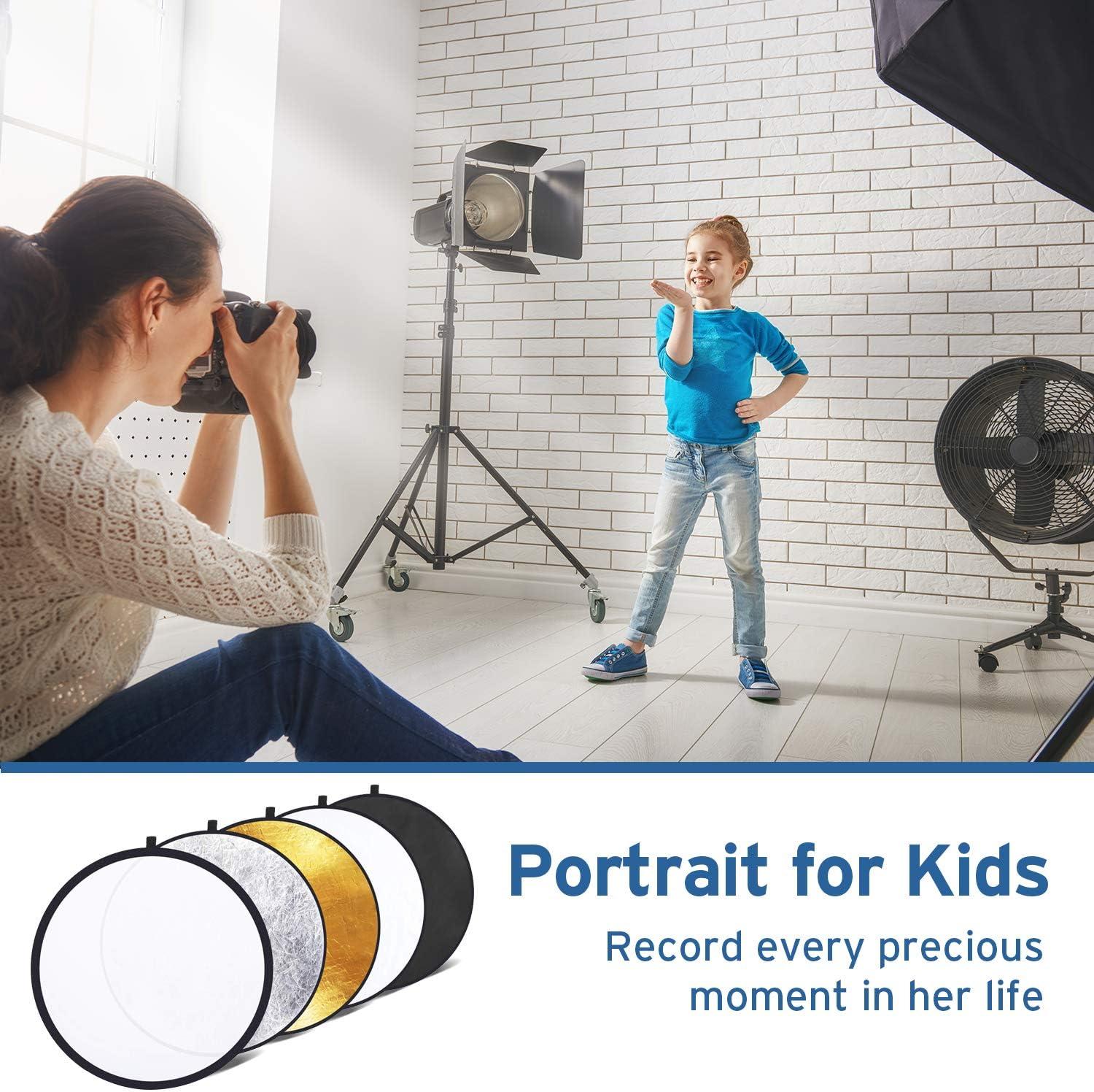 Etekcity Reflector Photography 43" (110cm) 5-in-1 Light Reflectors for ...