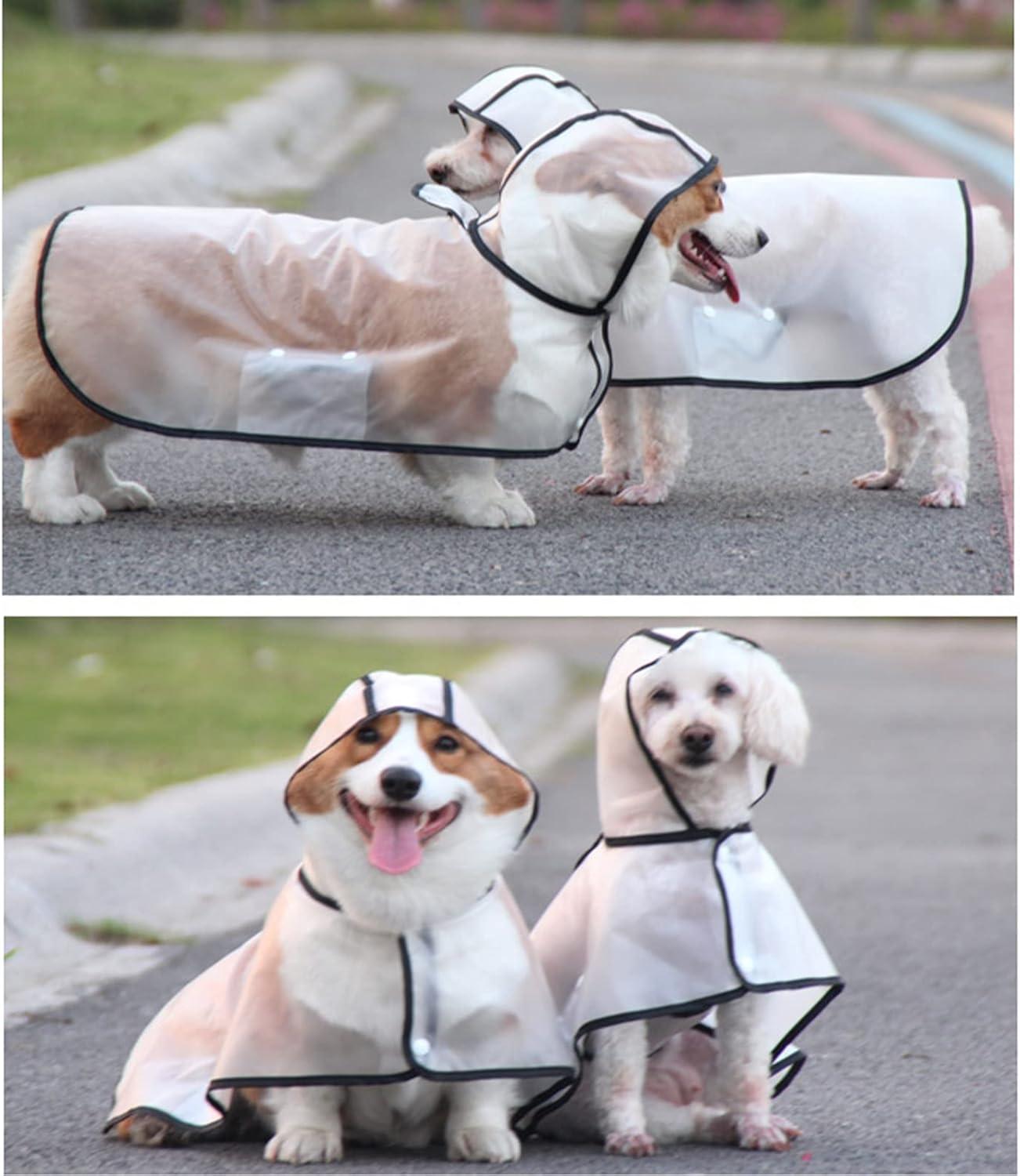 Lazyspace Hundred Coat - Transparent Waterproof Pet Rain Jacket for ...