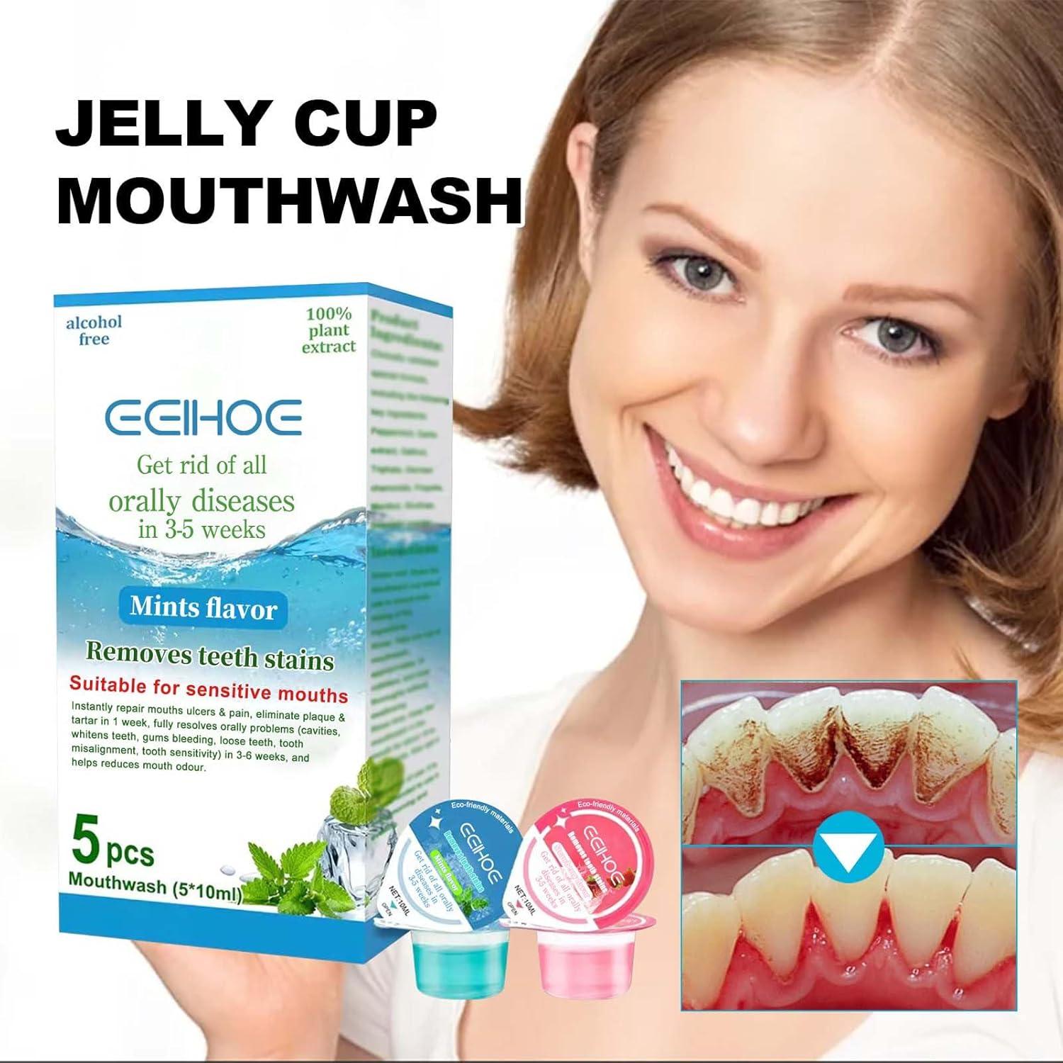 Oralheal Jelly Cup Mouthwash - Fresh Breath & Healthy Teeth | 10 Pack ...