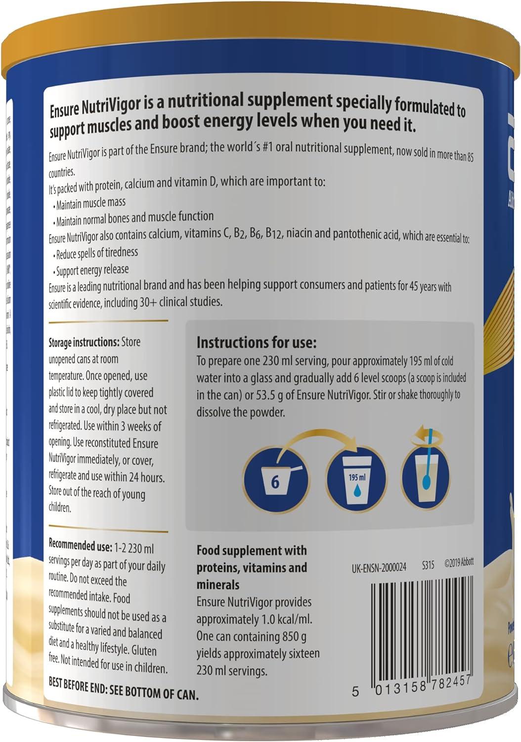 Ensure NutriVigor Nutritional Shake - Strength, Energy & Immunity Support | 27 Vitamins ...