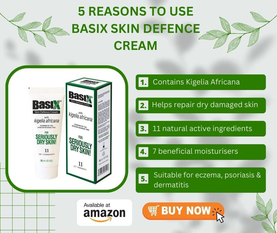 Basix Skin Defence Repair Cream for Eczema, Psoriasis & Dermatitis ...