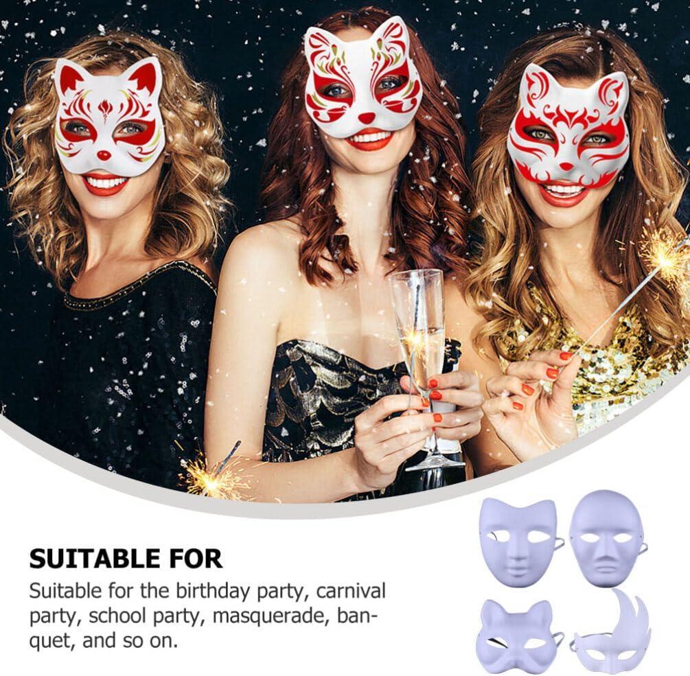 Sevacc 16-Piece DIY Paper Masks - Empty Paintable Costumes for ...