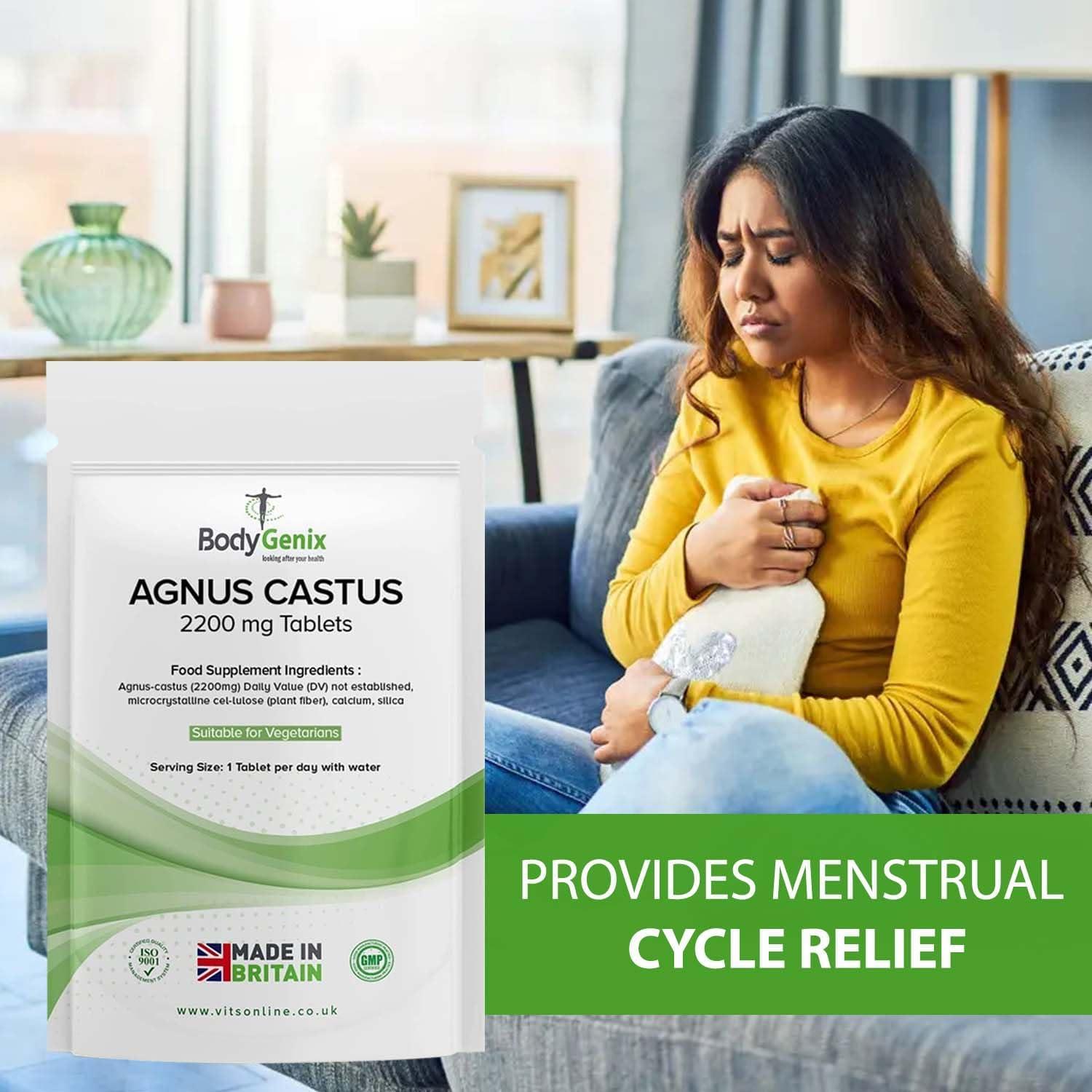 Bodygenix Agnus Castus 1000mg Capsules - Hormone Regulation & Natural ...