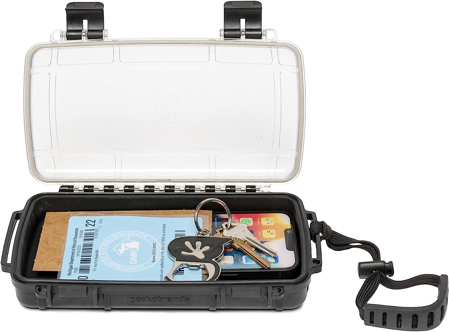 Geckobrands Waterproof Dry Box Storage Case Medium Black | Watertight ...